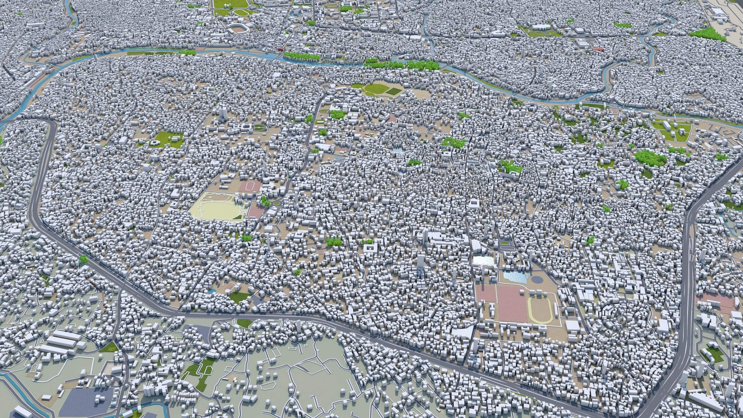 Kathmandu, Nepal 40km - 3D Model by 3dstudio