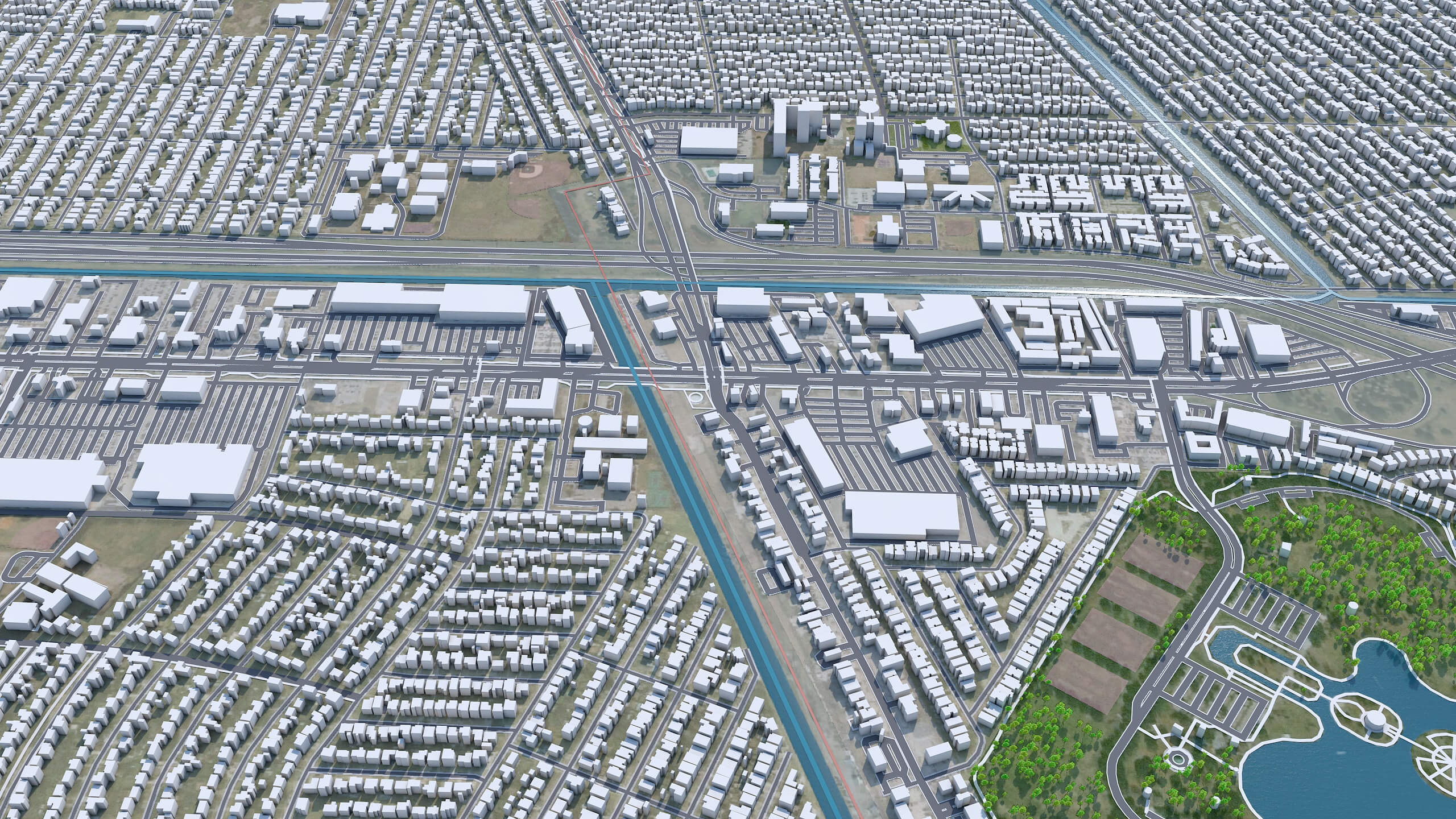 Kenner City Louisiana USA 3D Model 20km by 3dstudio