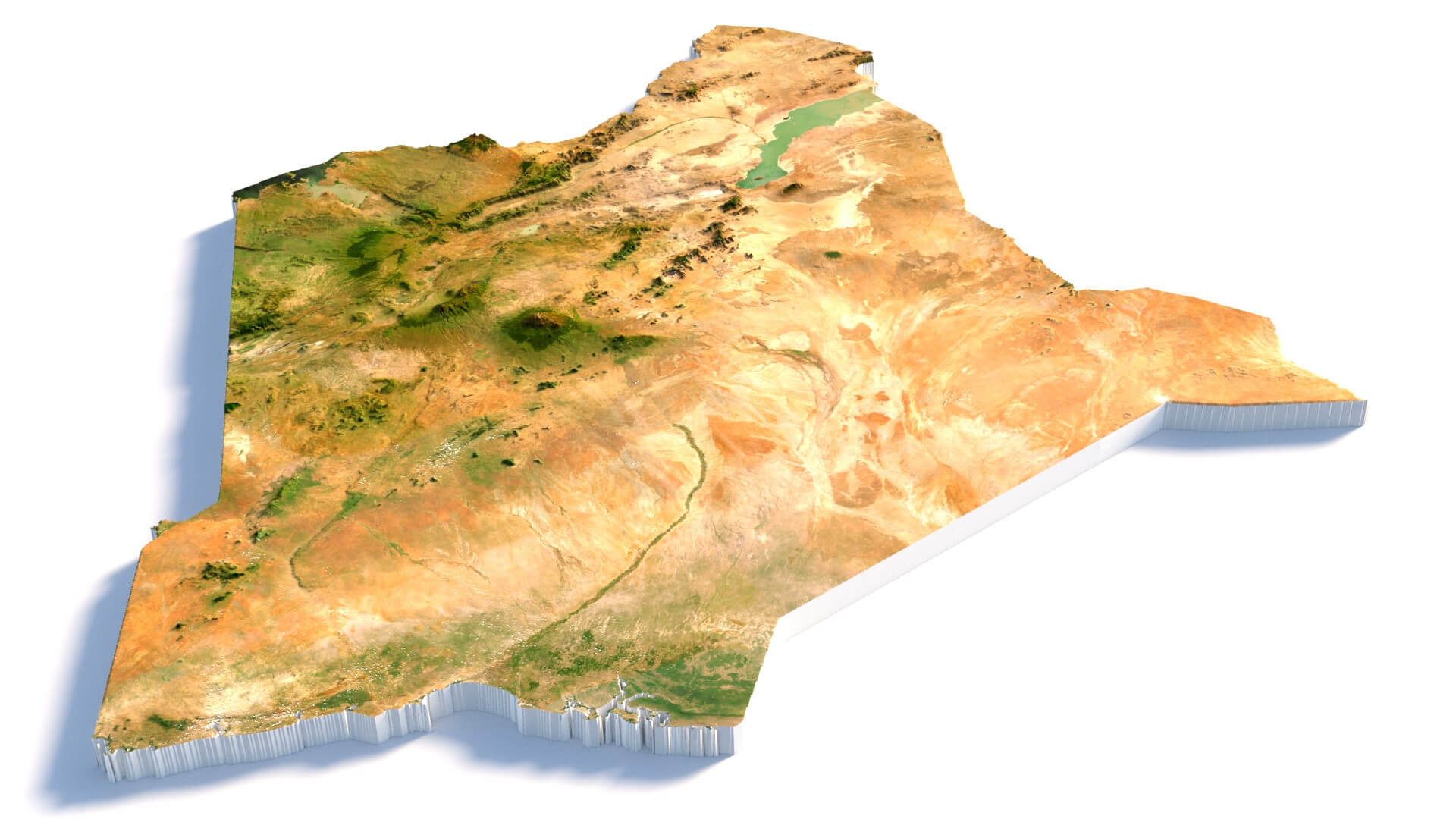 Kenya Terrain Map - 3D Model by 3dstudio