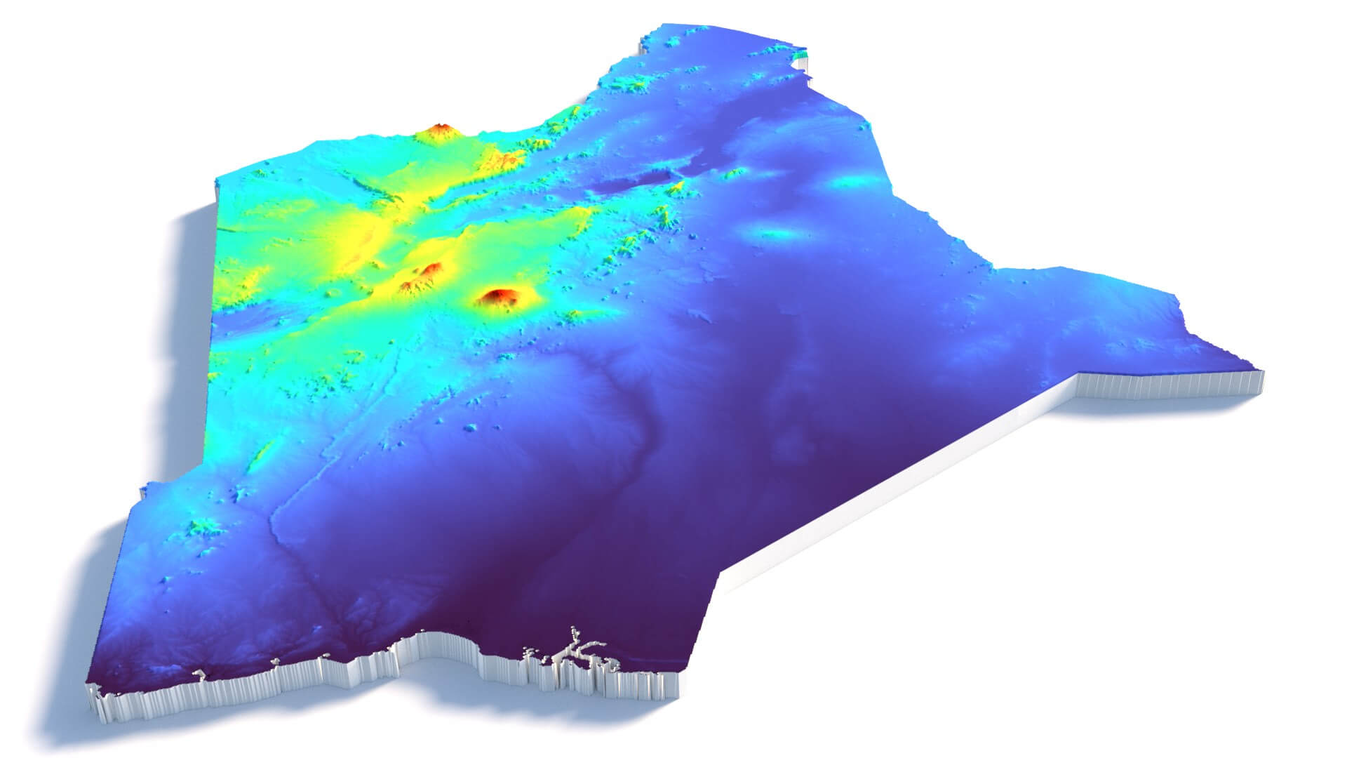 Kenya Terrain Map - 3D Model by 3dstudio