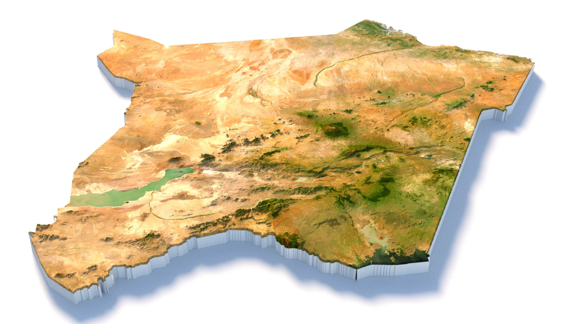 Kenya Terrain Map - 3D Model by 3dstudio