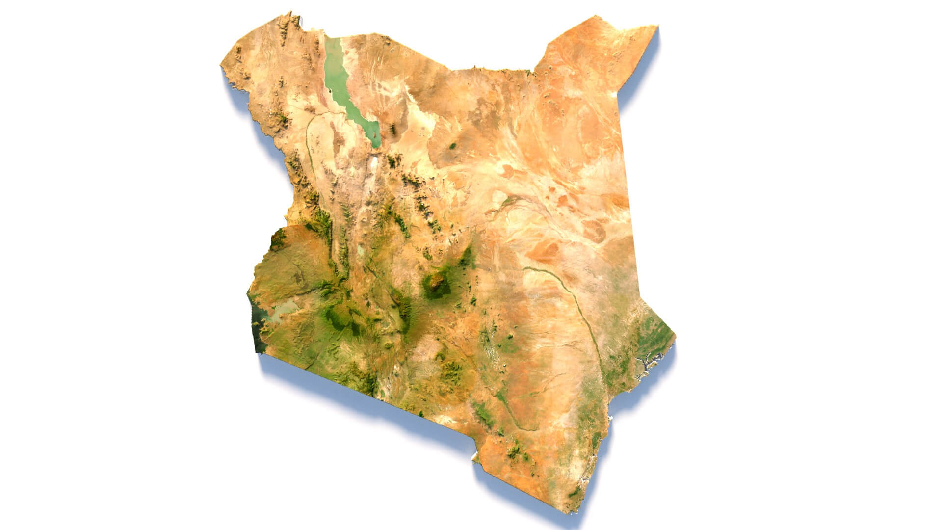 Kenya Terrain Map - 3D Model by 3dstudio