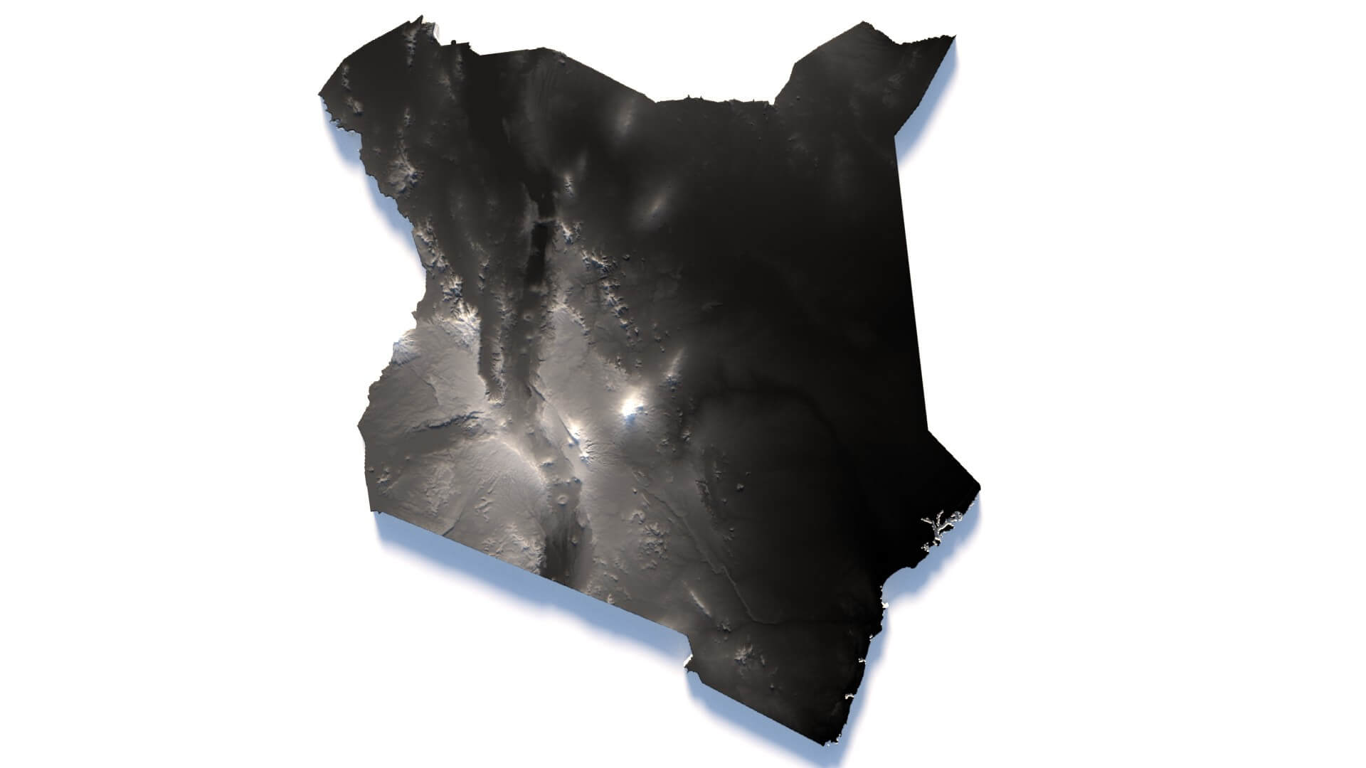 Kenya Terrain Map - 3D Model by 3dstudio
