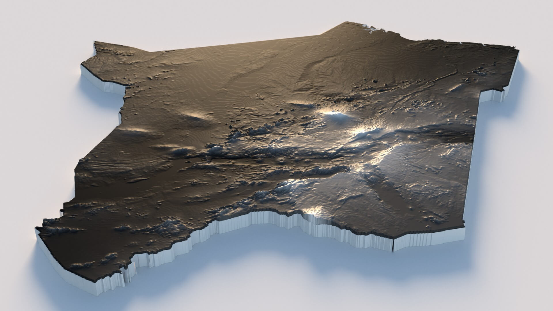 Kenya Terrain Map - 3D Model by 3dstudio