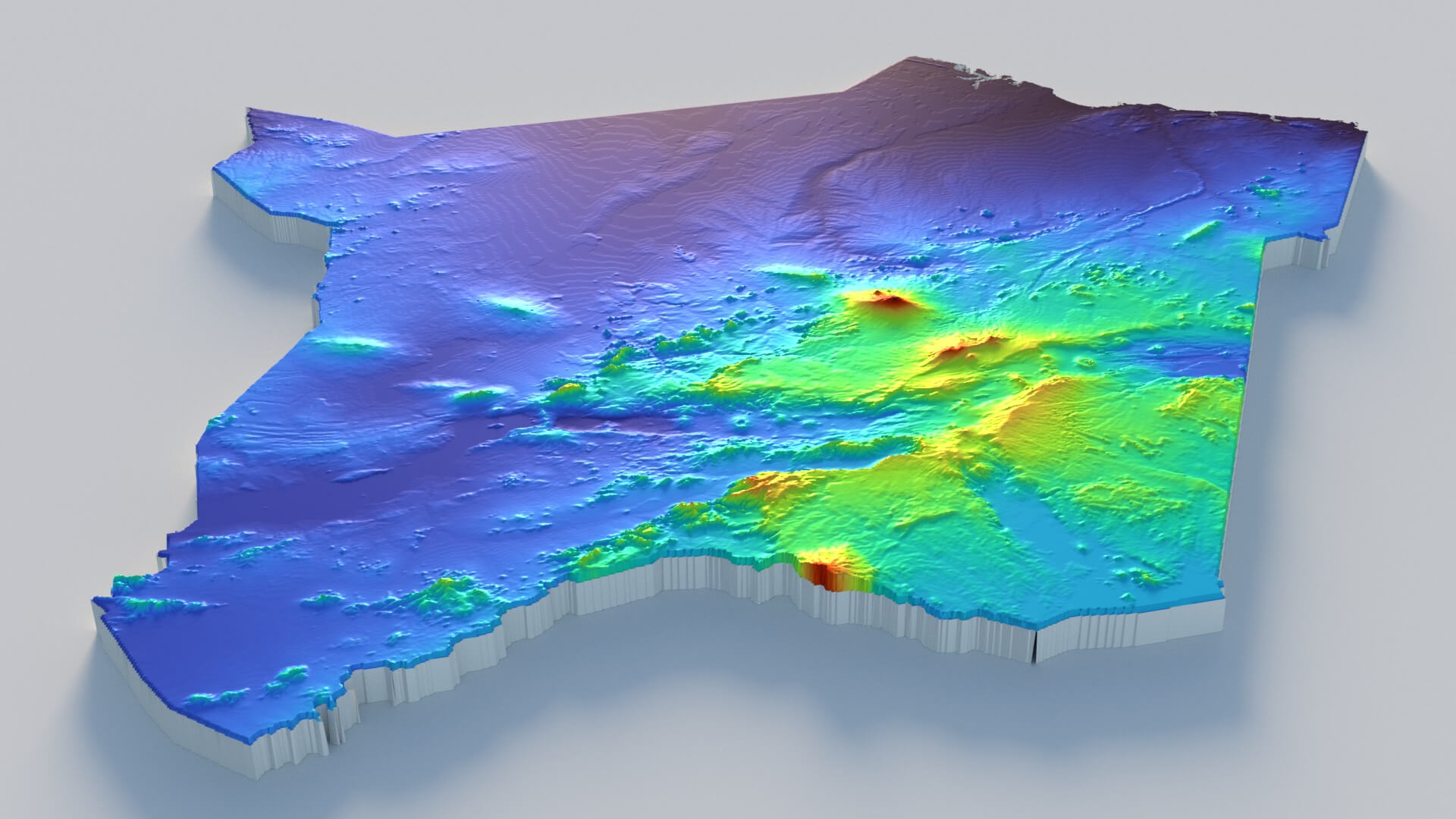 Kenya Terrain Map - 3D Model by 3dstudio