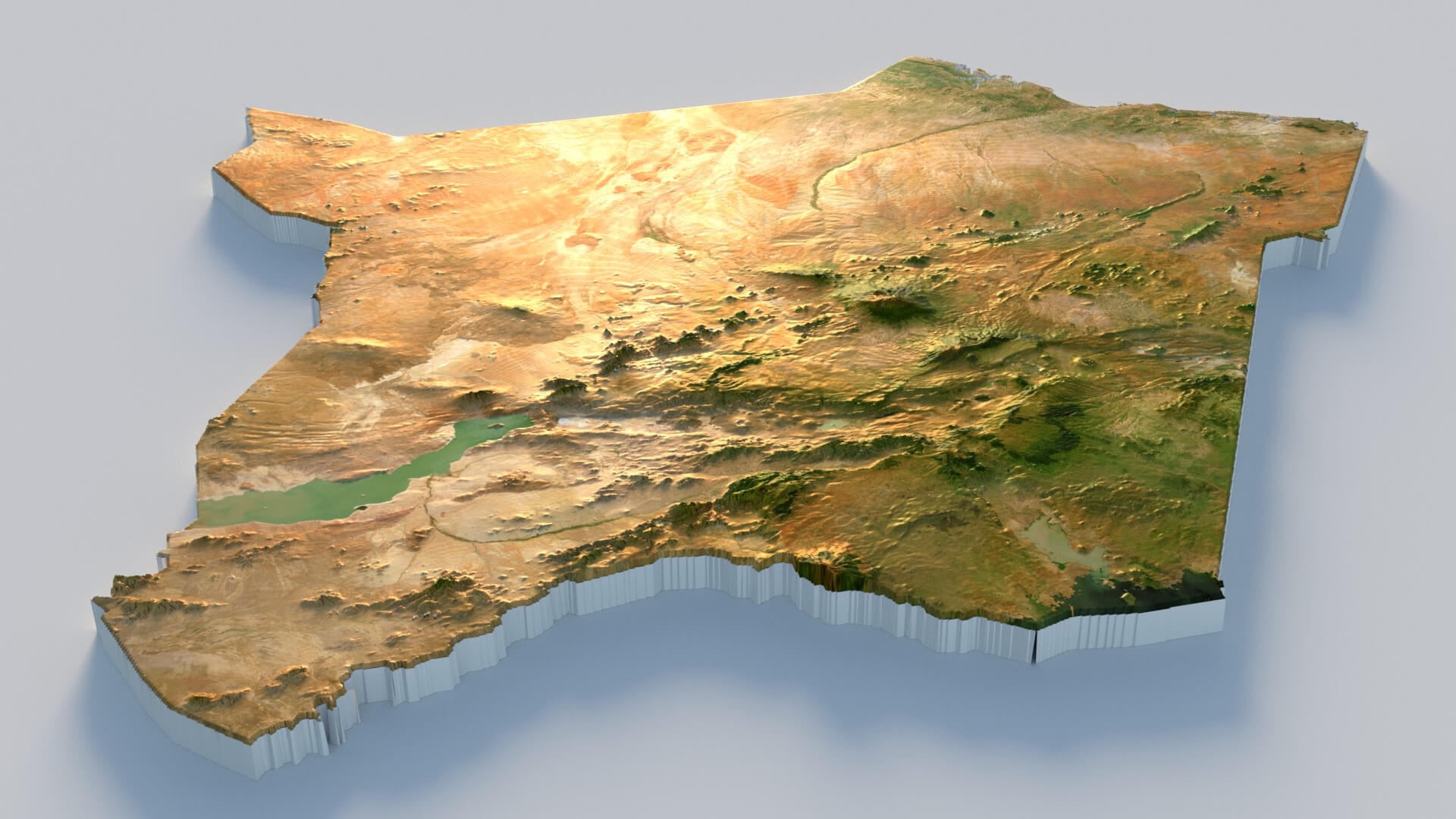 Kenya Terrain Map - 3D Model by 3dstudio