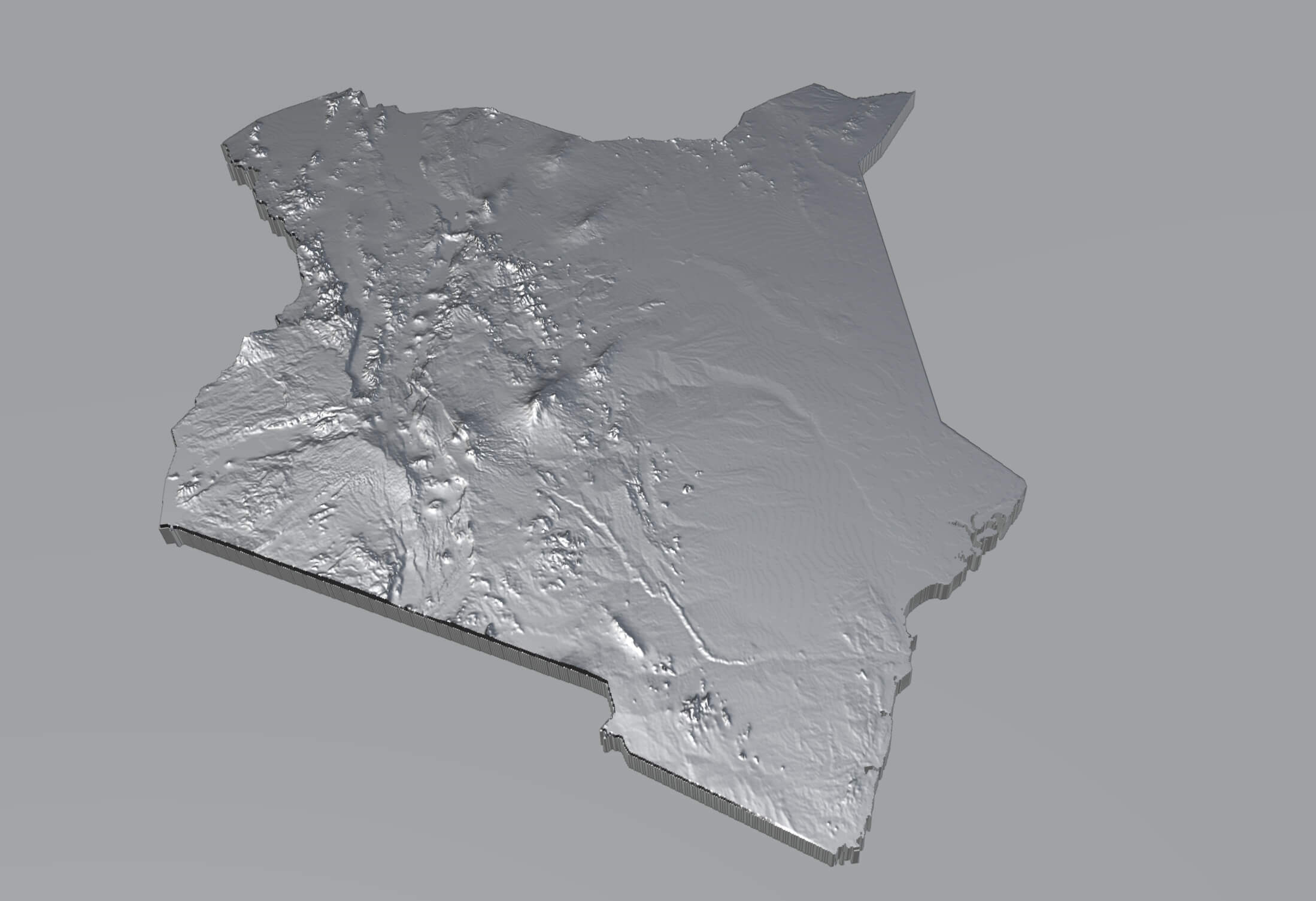 Kenya Terrain Map - 3D Model by 3dstudio