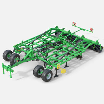 Kerner X460 Mounted Star Wheel Cultivator - 3D Model by 3dstudio