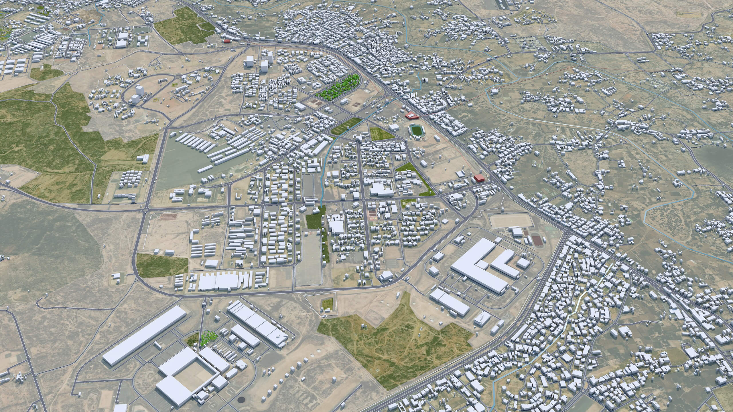 Khamis Mushait City Saudi Arabia 3D Model 50km by 3dstudio