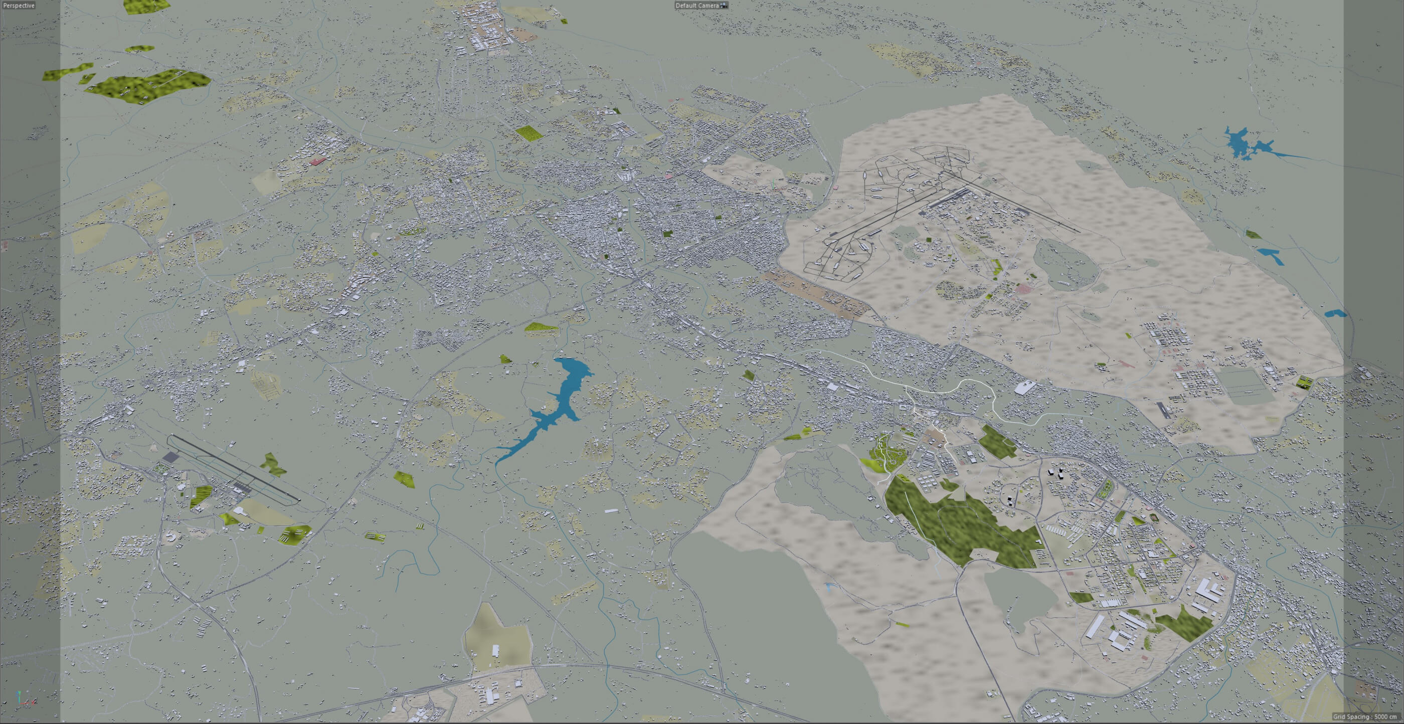Khamis Mushait City Saudi Arabia 3D Model 50km by 3dstudio