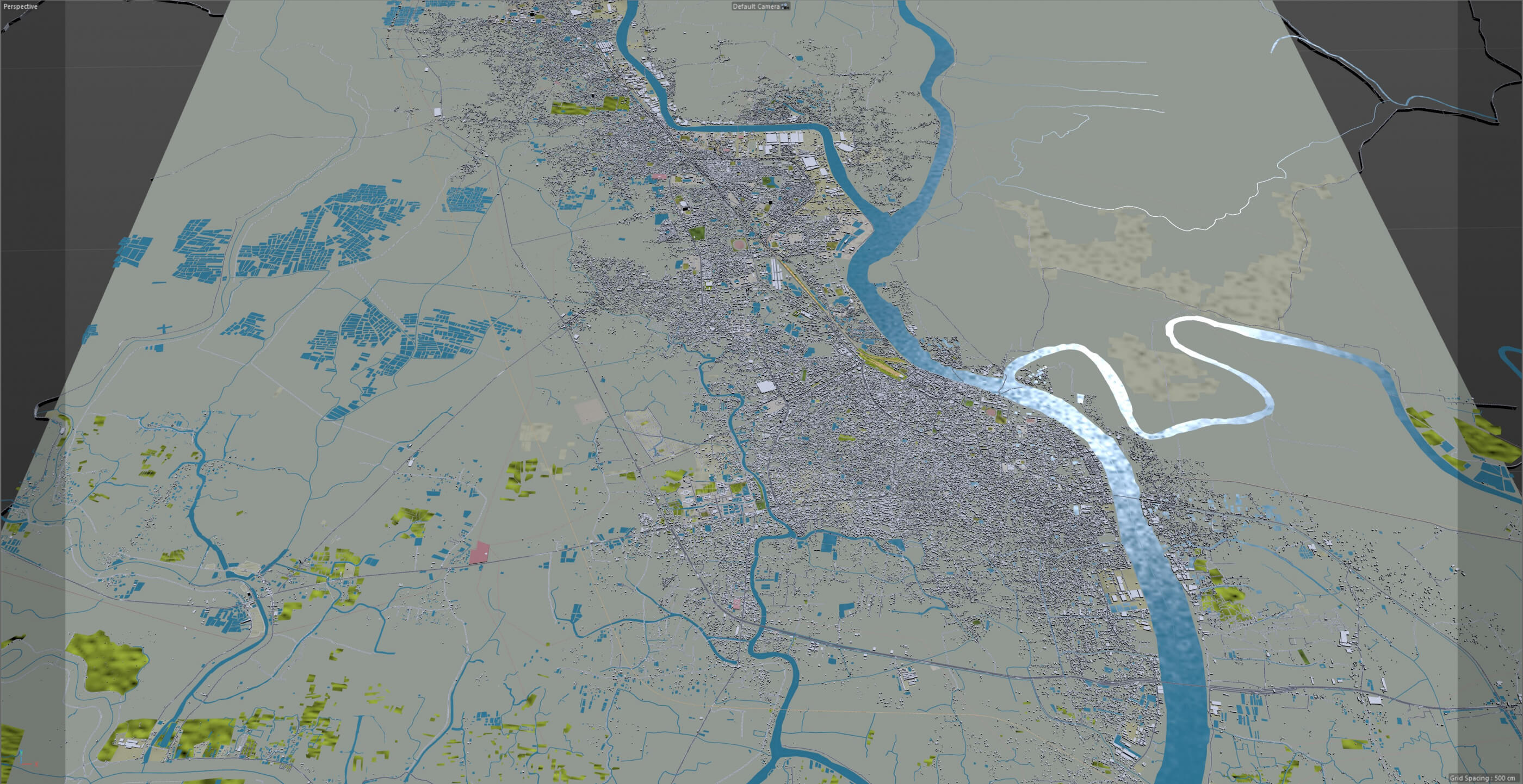 Khulna City Bangladesh 3D Model 20km by 3dstudio
