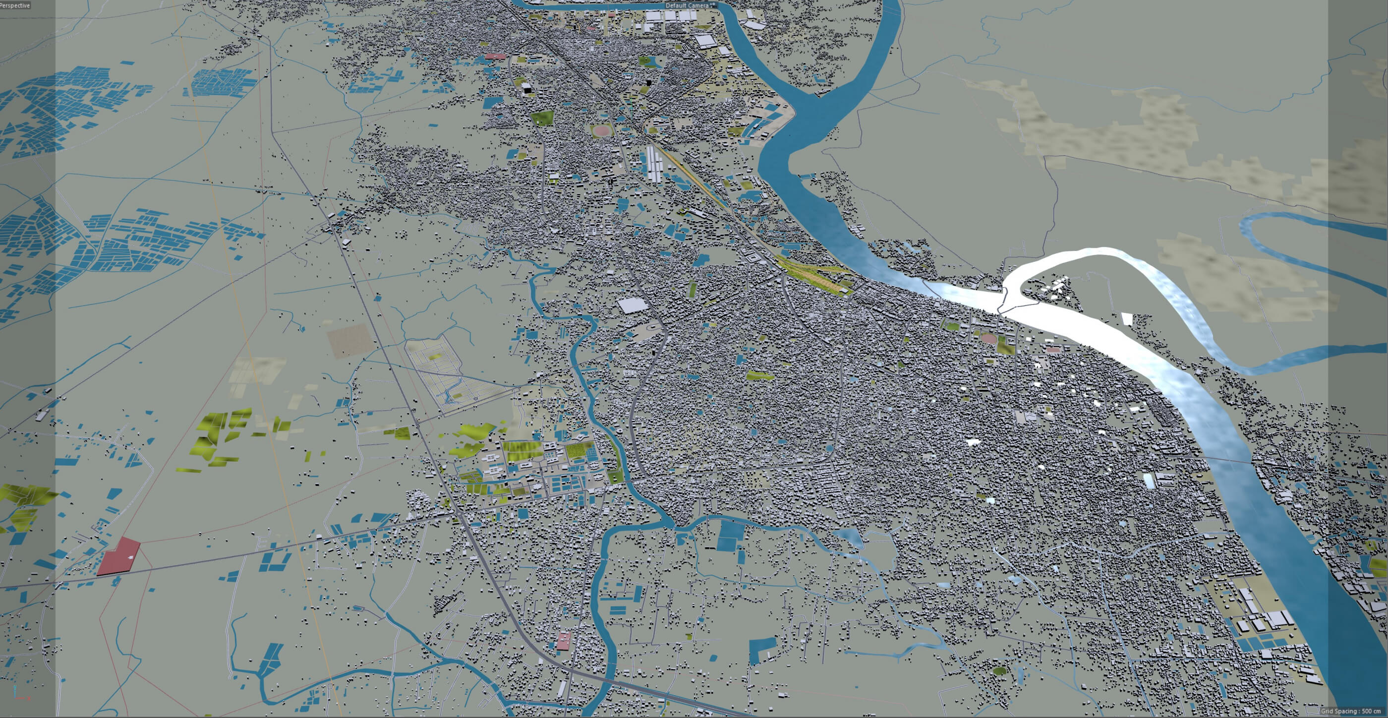 Khulna City Bangladesh 3D Model 20km by 3dstudio