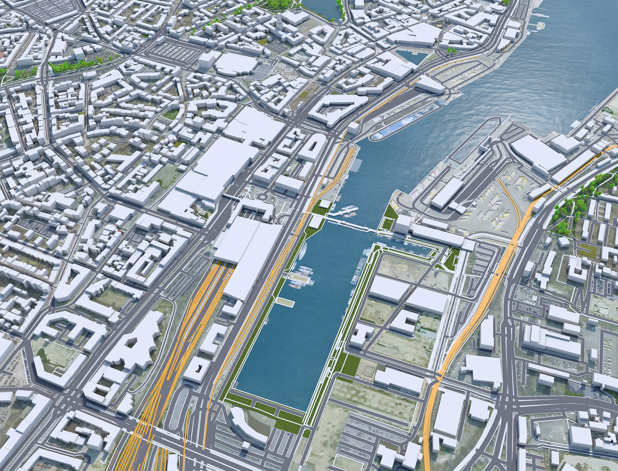 Kiel Downtown City Germany 8km - 3D Model by 3dstudio