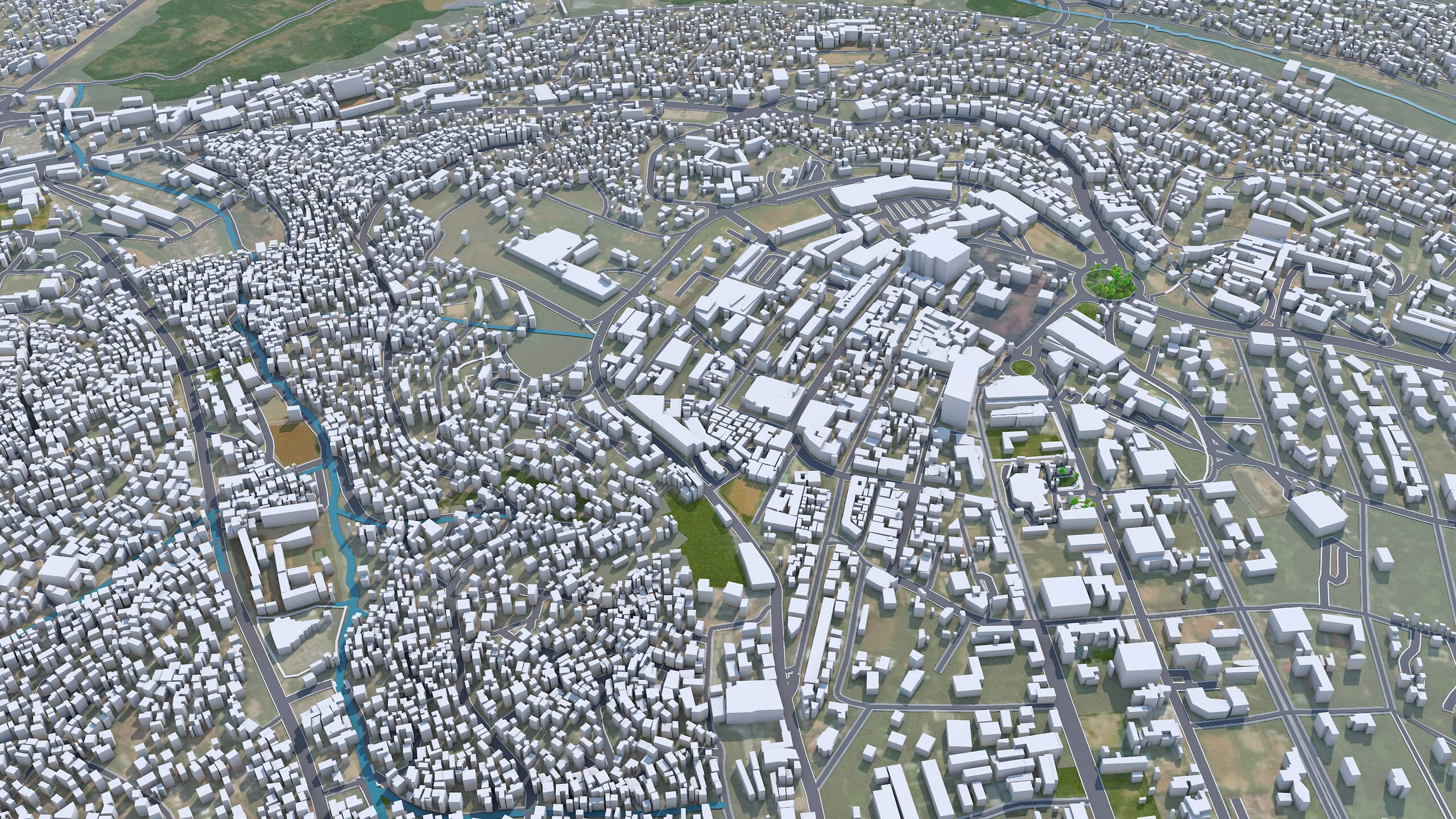 Kigali City Rwanda 3D Model 30km by 3dstudio