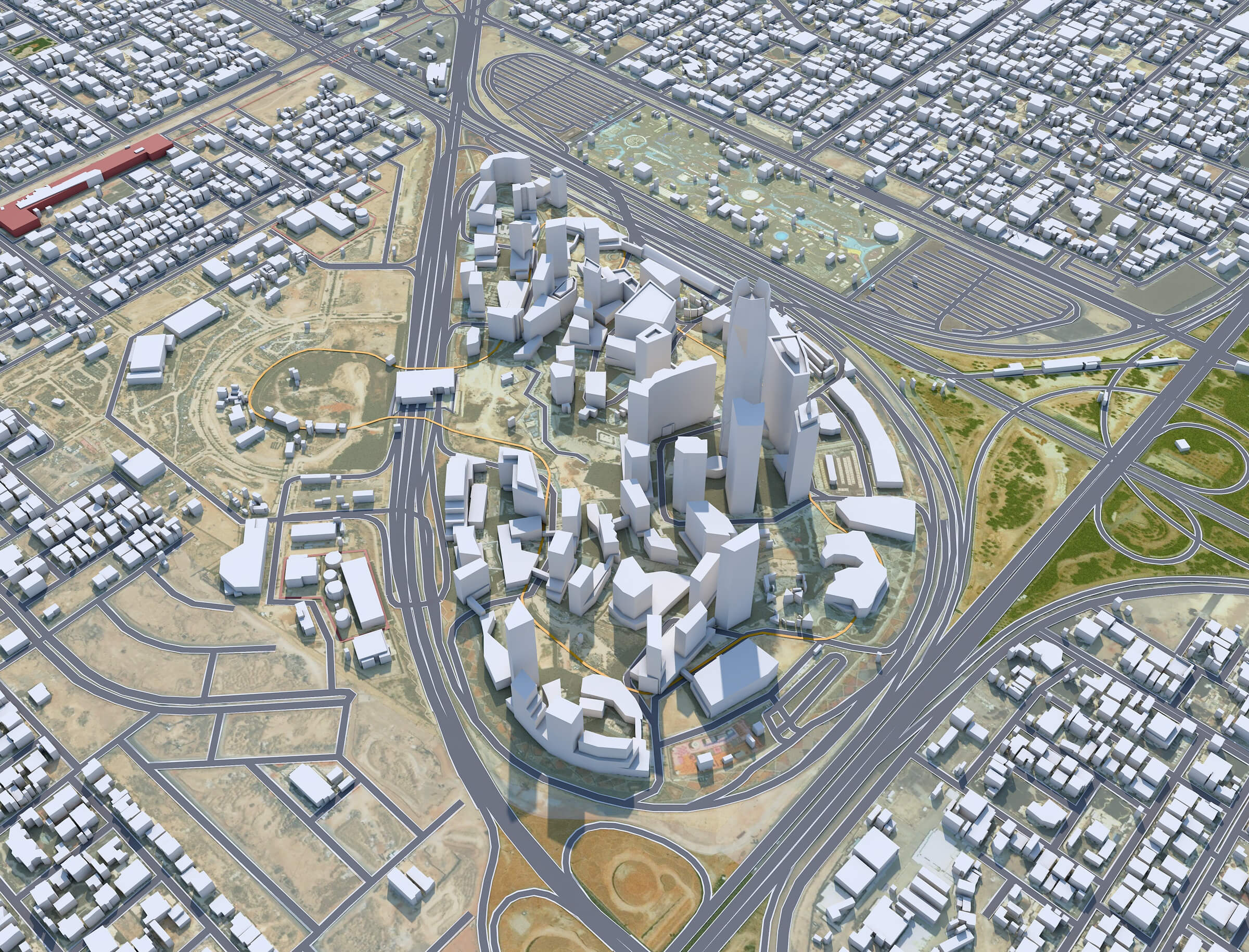 King Abdullah Financial District (Kafd) Riyadh 5km - 3D Model by 3dstudio
