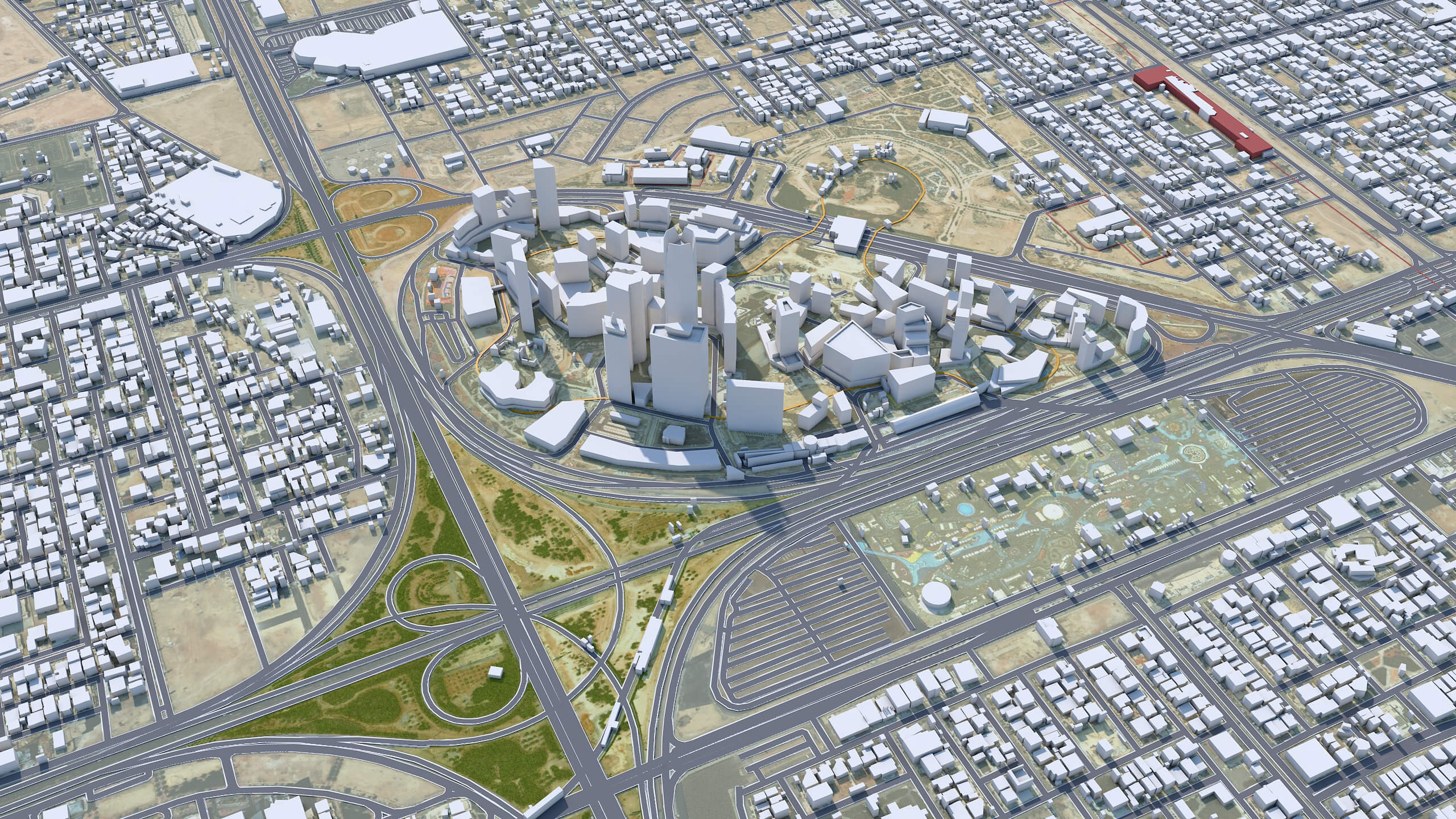 King Abdullah Financial District (Kafd) Riyadh 5km - 3D Model by 3dstudio