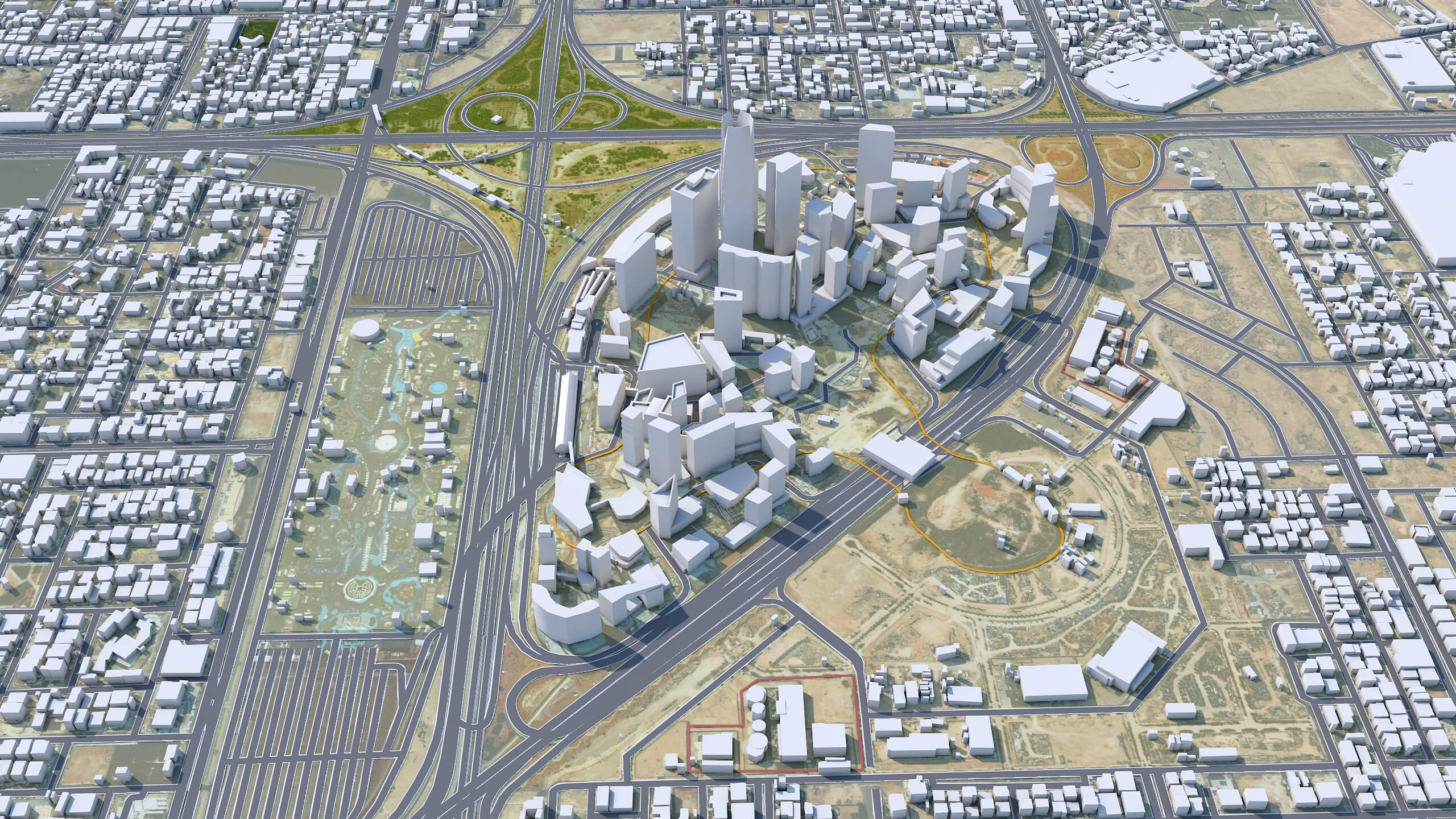 King Abdullah Financial District (Kafd) Riyadh 5km - 3D Model by 3dstudio