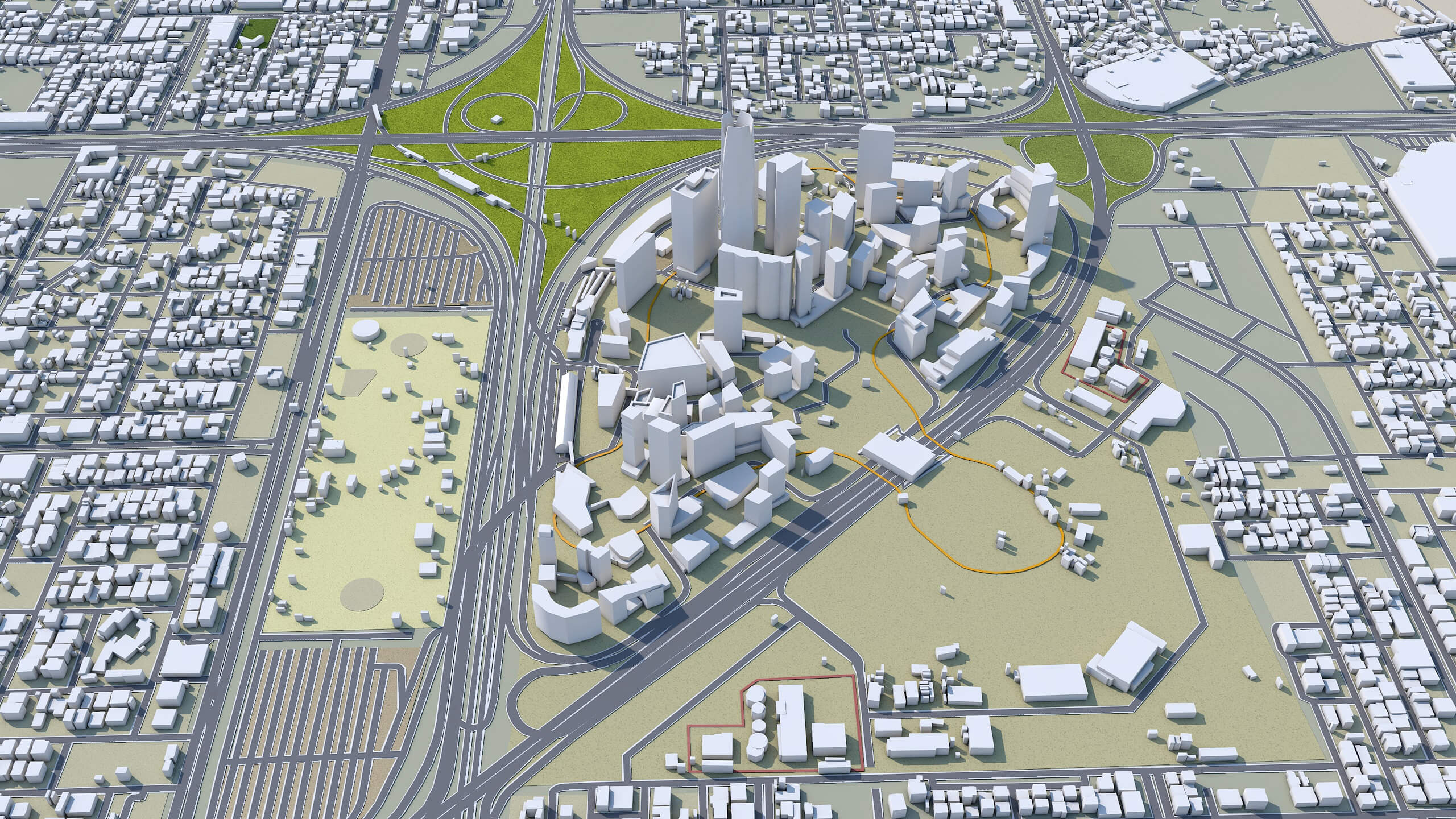 King Abdullah Financial District (Kafd) Riyadh 5km - 3D Model by 3dstudio