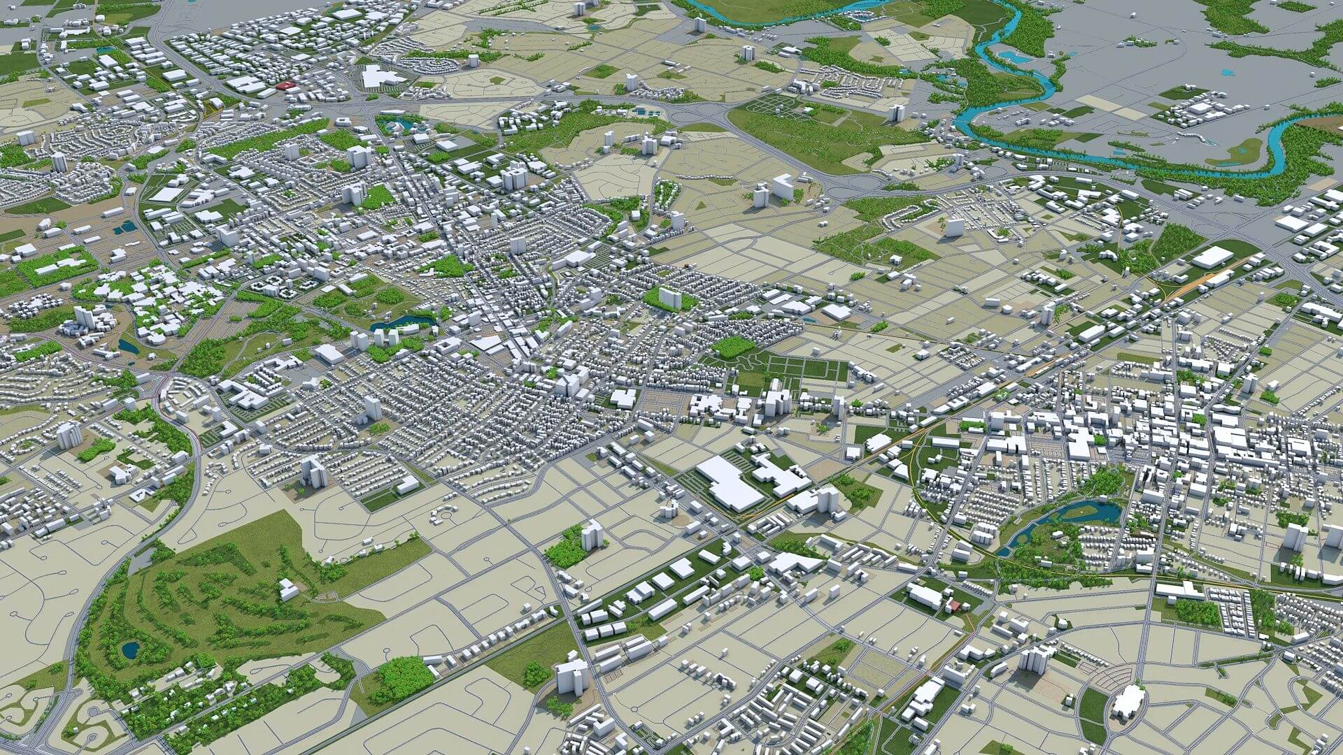 Kitchener Canada 40km - 3D Model by 3dstudio