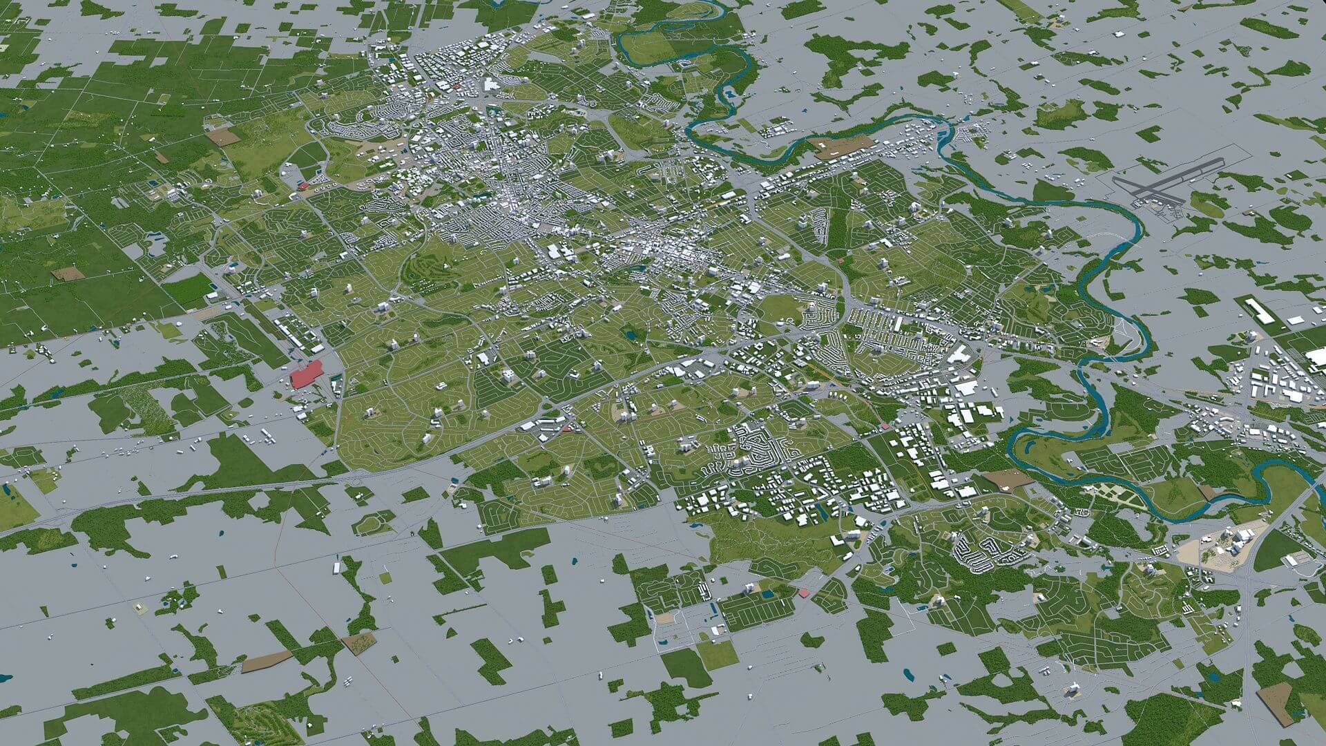 Kitchener Canada 40km - 3D Model by 3dstudio