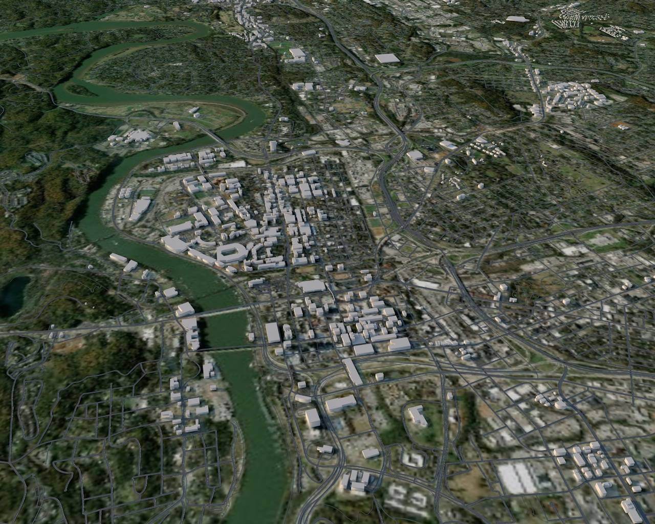 Knoxville Tennessee - 3D Model by 3dstudio