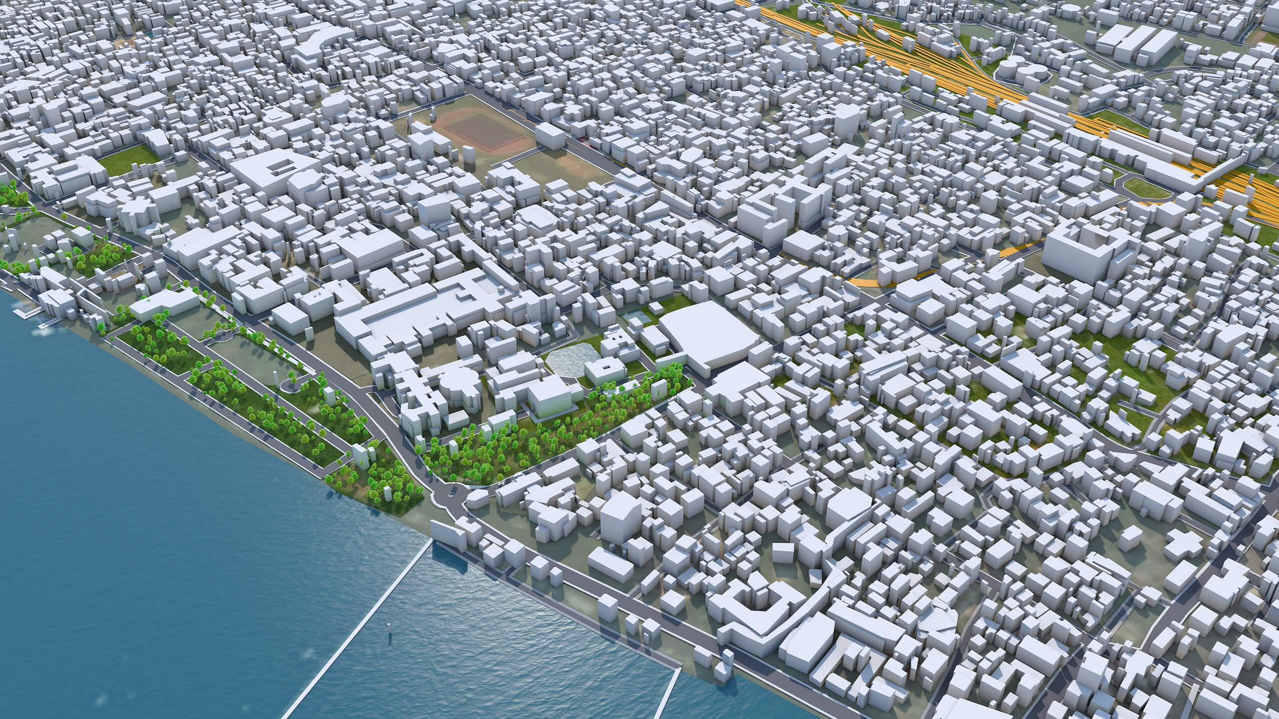 Kochi Kerala City India 3D Model 40km by 3dstudio