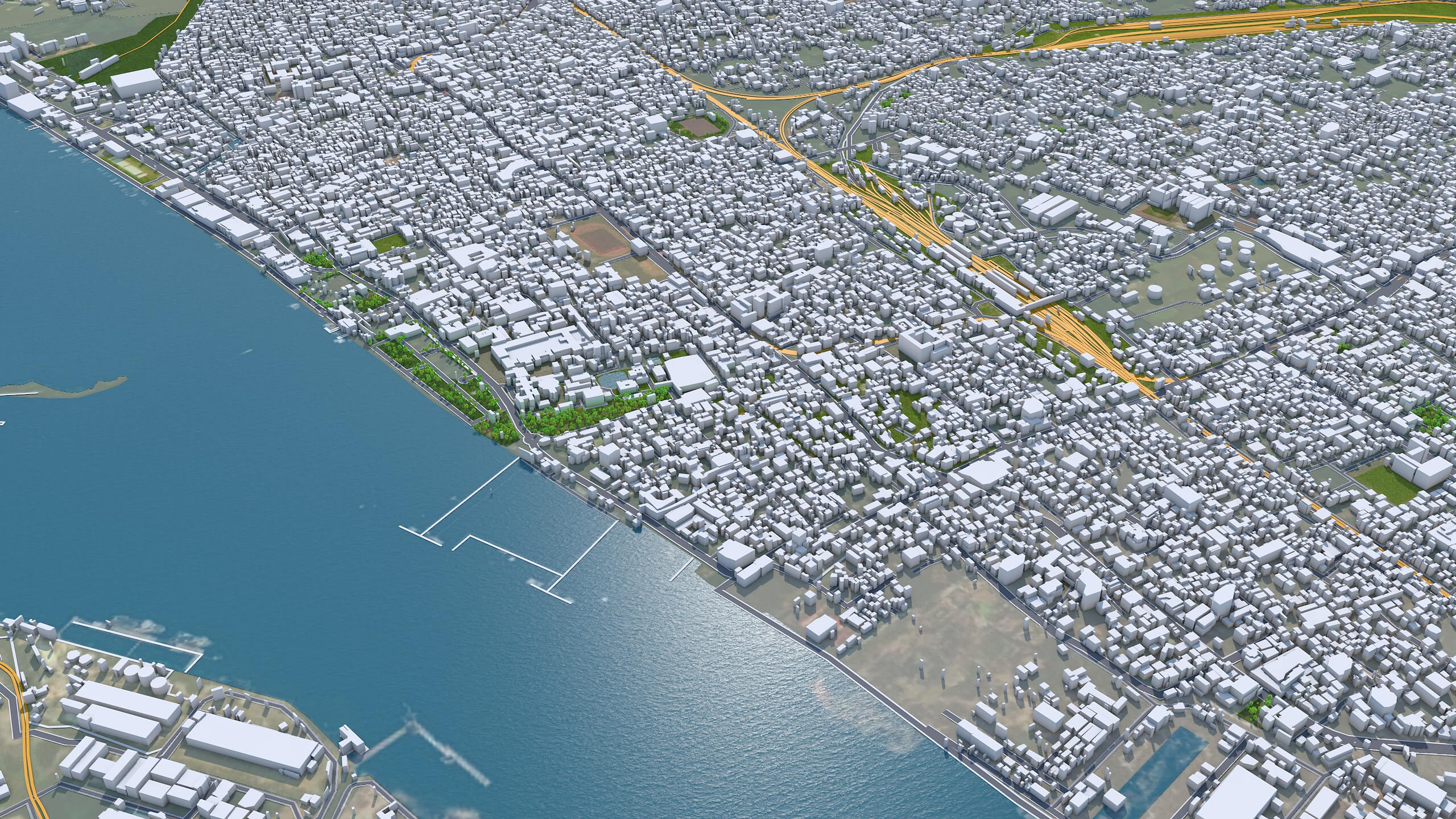 Kochi Kerala City India 3D Model 40km by 3dstudio