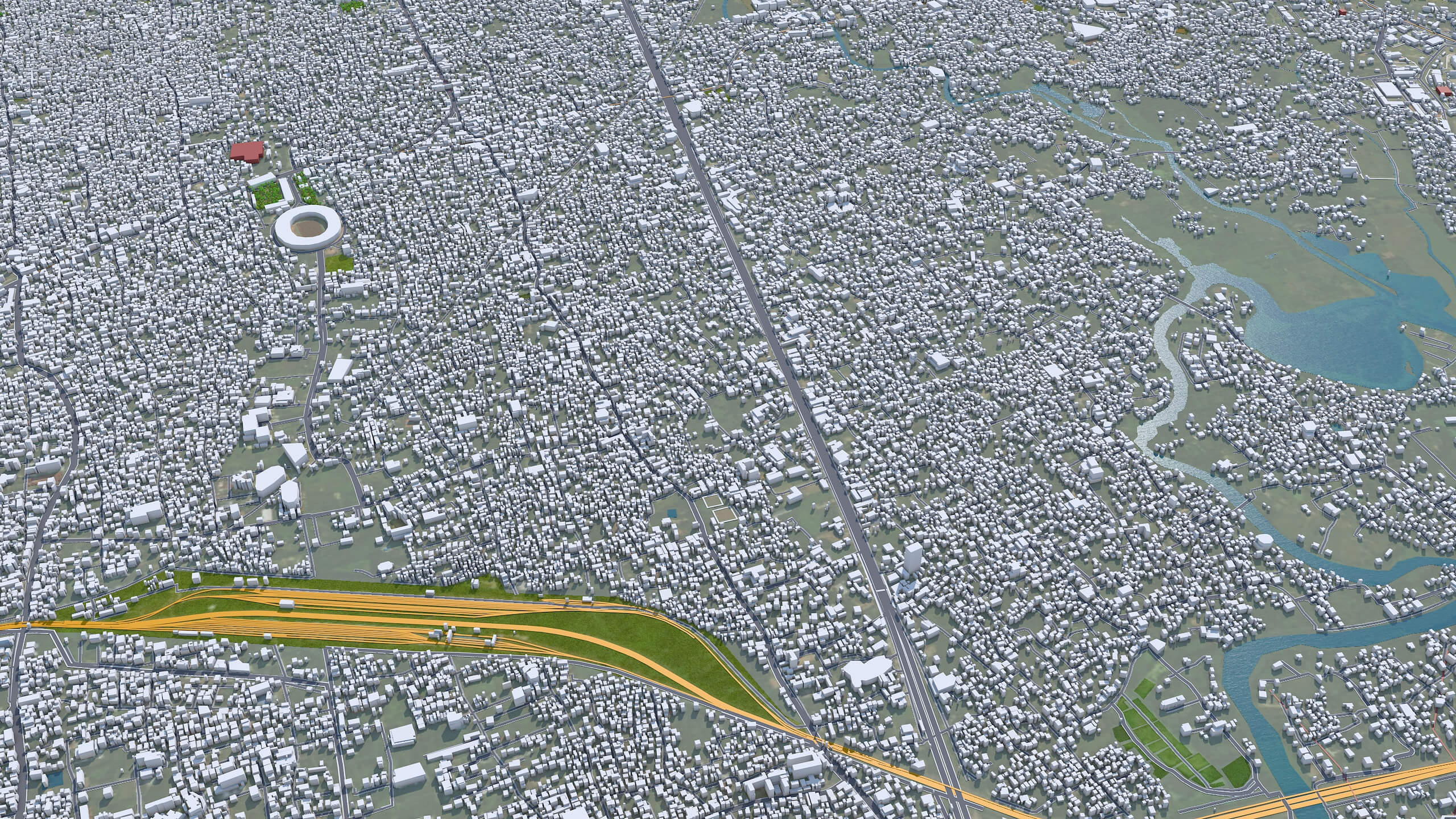 Kochi Kerala City India 3D Model 40km by 3dstudio