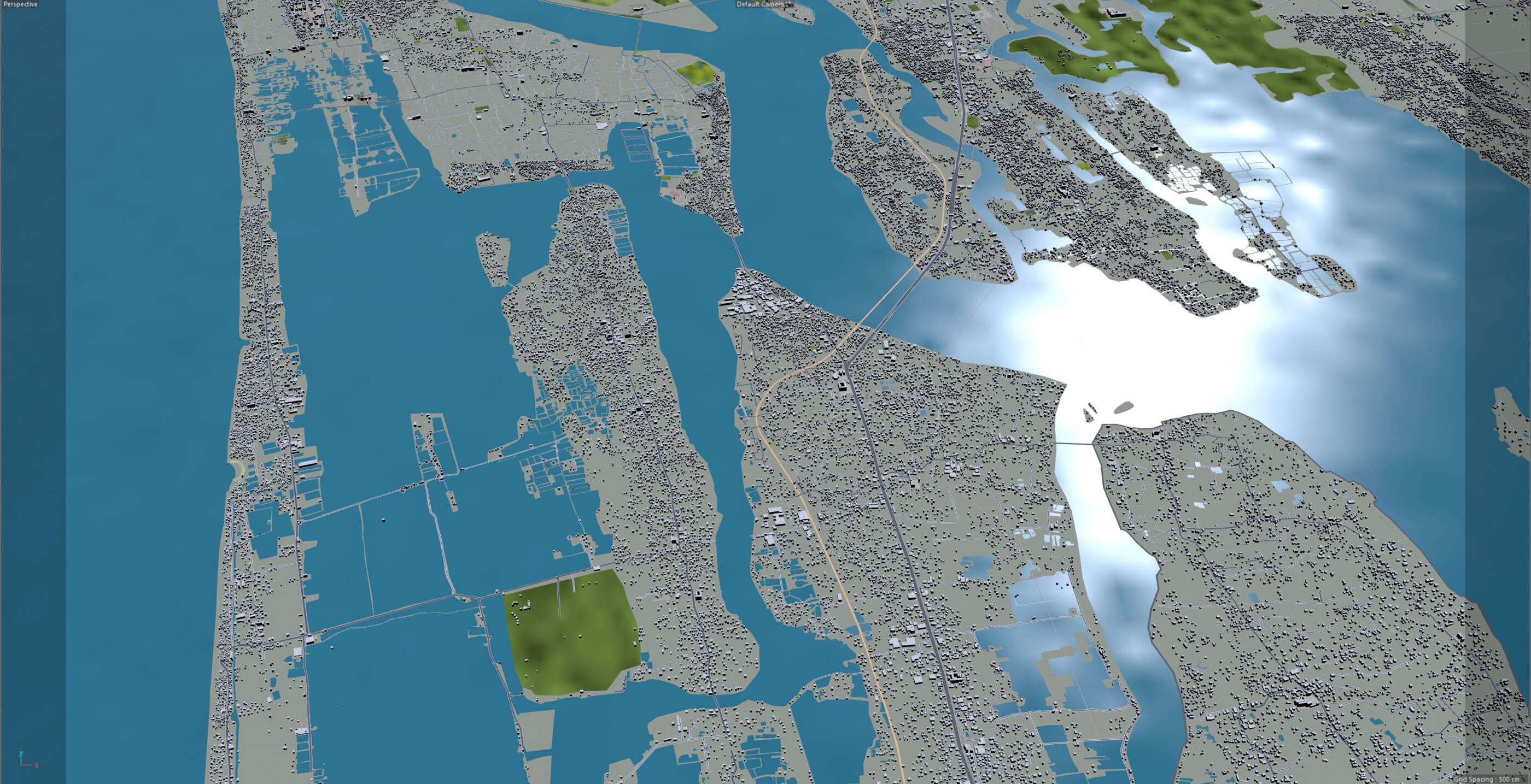 Kochi Kerala City India 3D Model 40km by 3dstudio