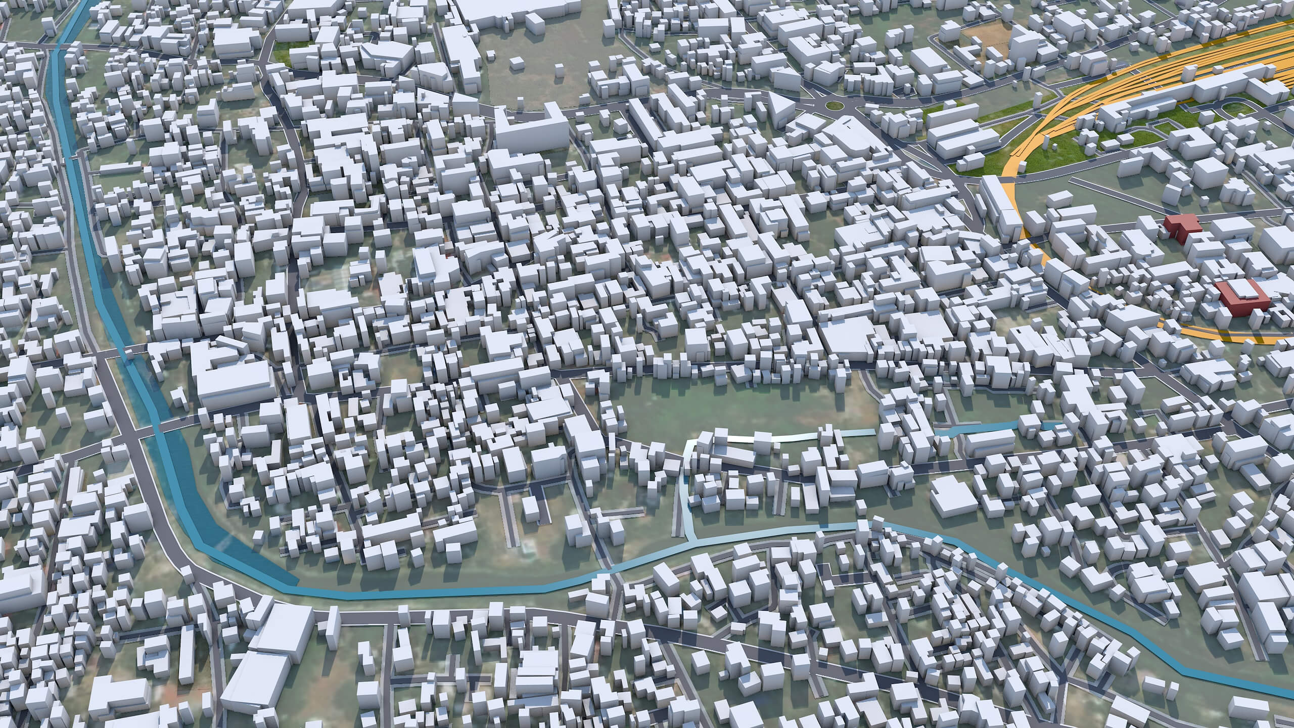 Kollam Kerala City India 3D Model 30km by 3dstudio