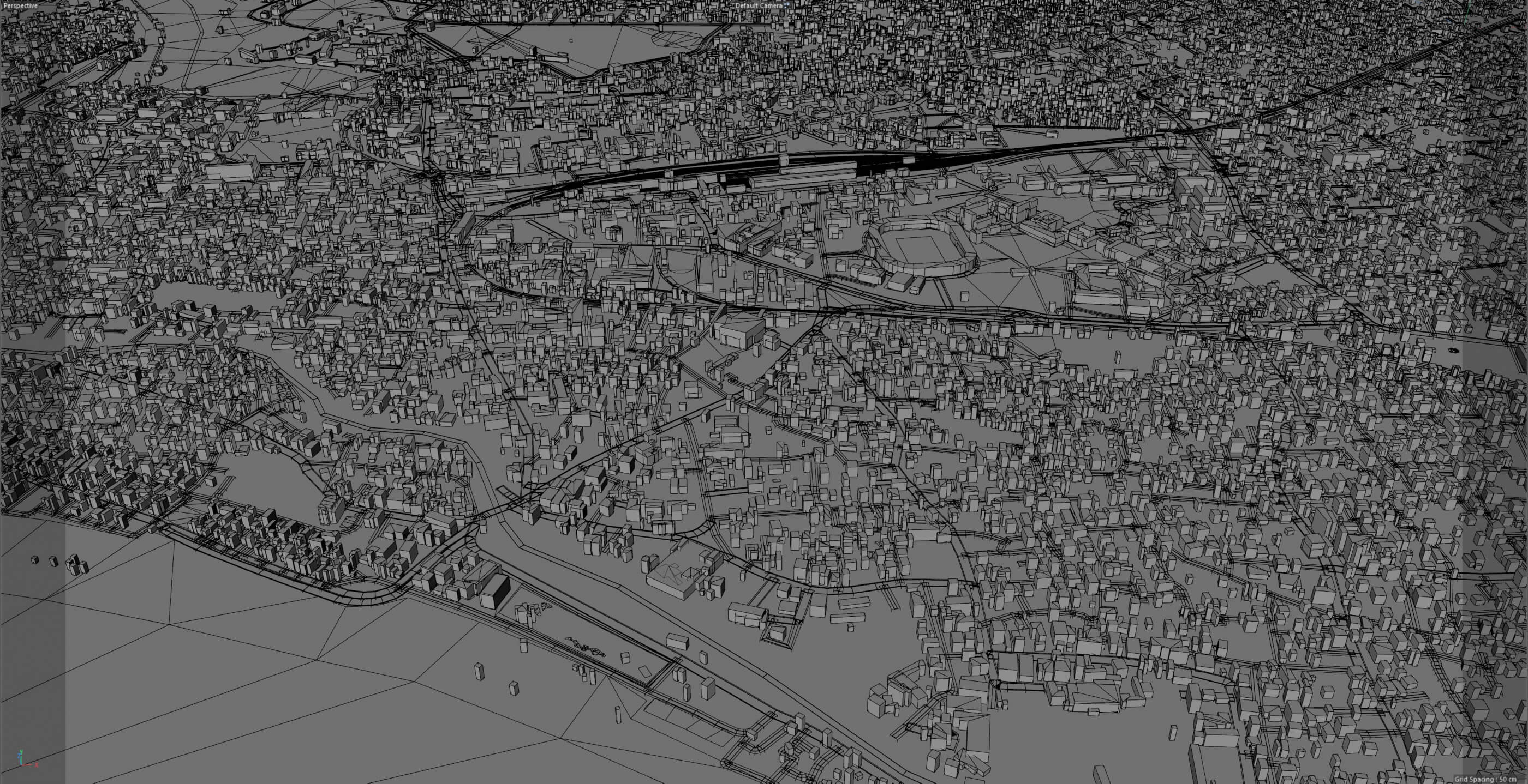 Kollam Kerala City India 3D Model 30km by 3dstudio