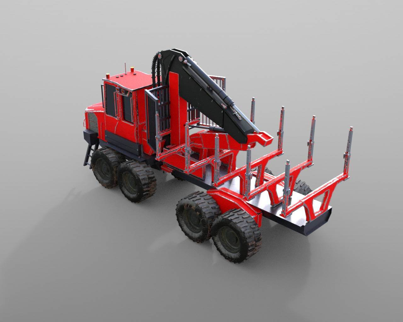 Komatsu Forwarder - 3D Model by 3dstudio