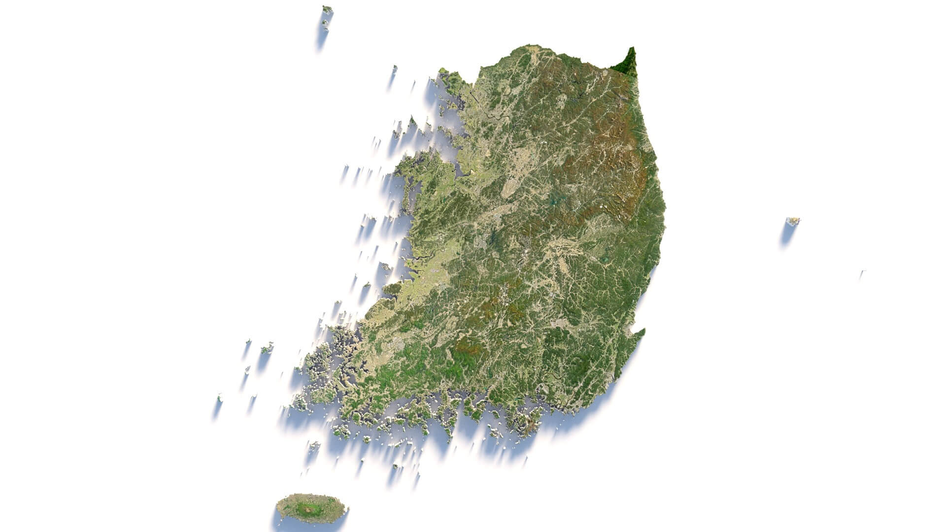 Korea ROK Terrain Map - 3D Model by 3dstudio