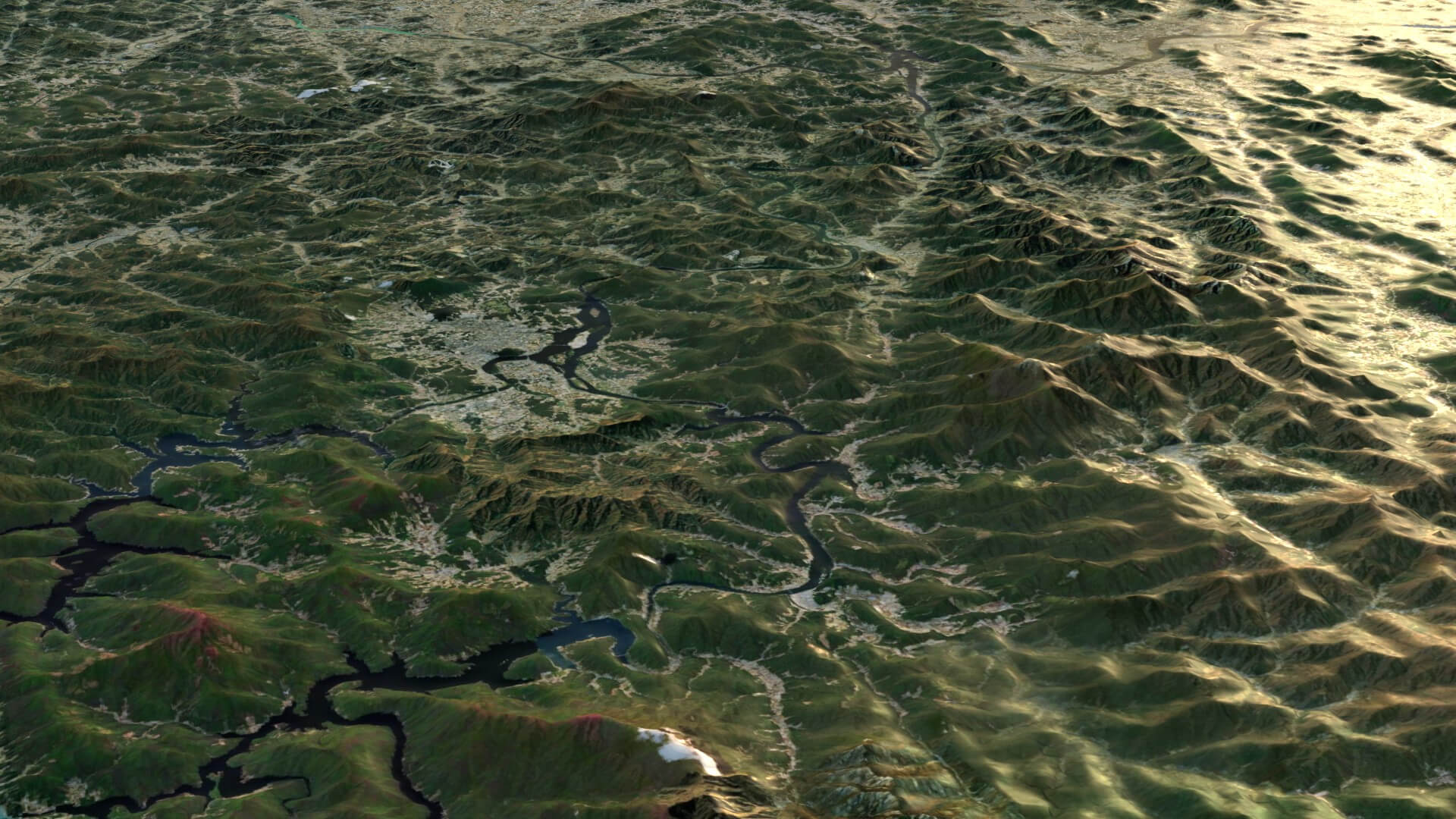 Korea ROK Terrain Map - 3D Model by 3dstudio