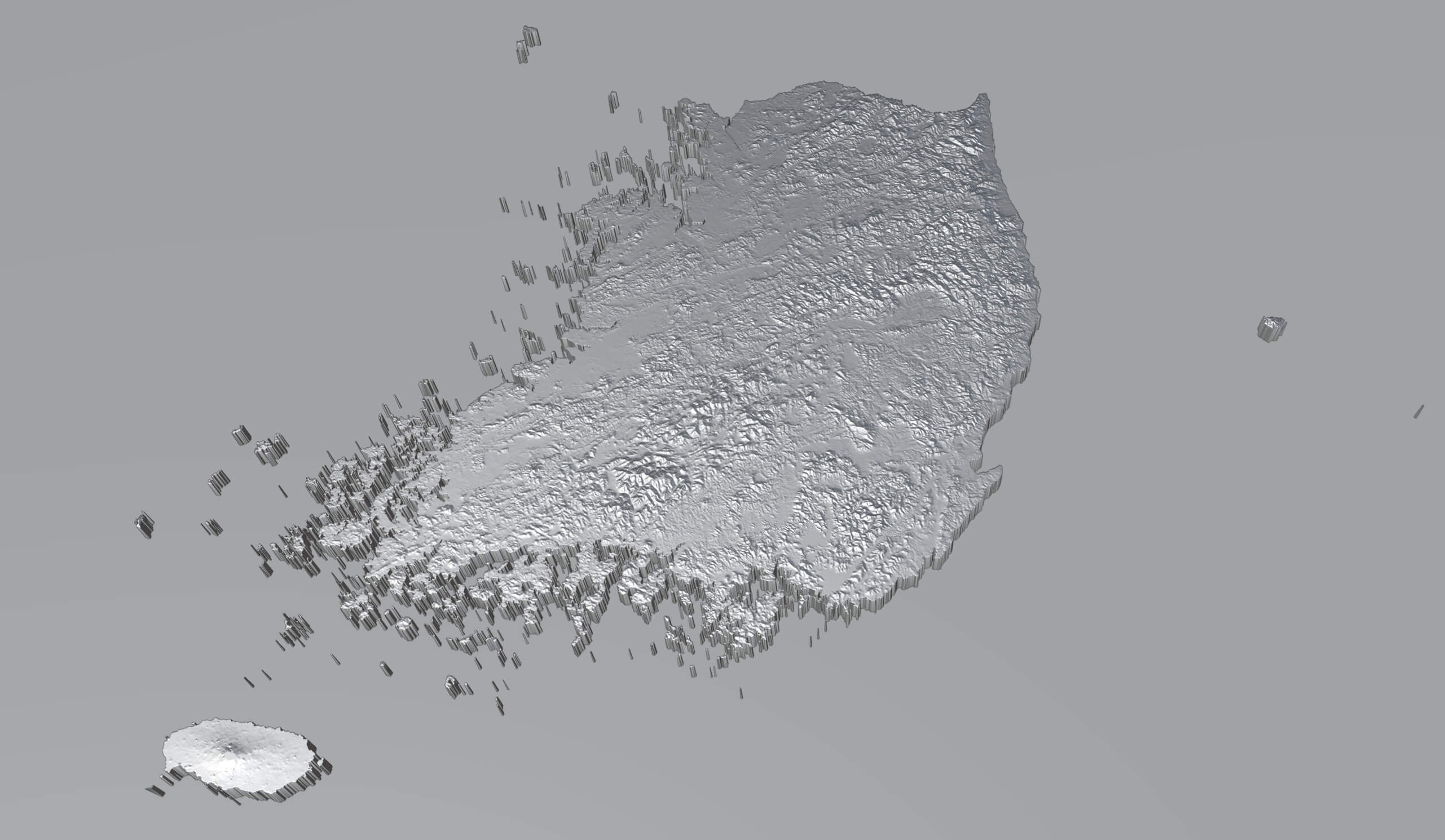 Korea ROK Terrain Map - 3D Model by 3dstudio