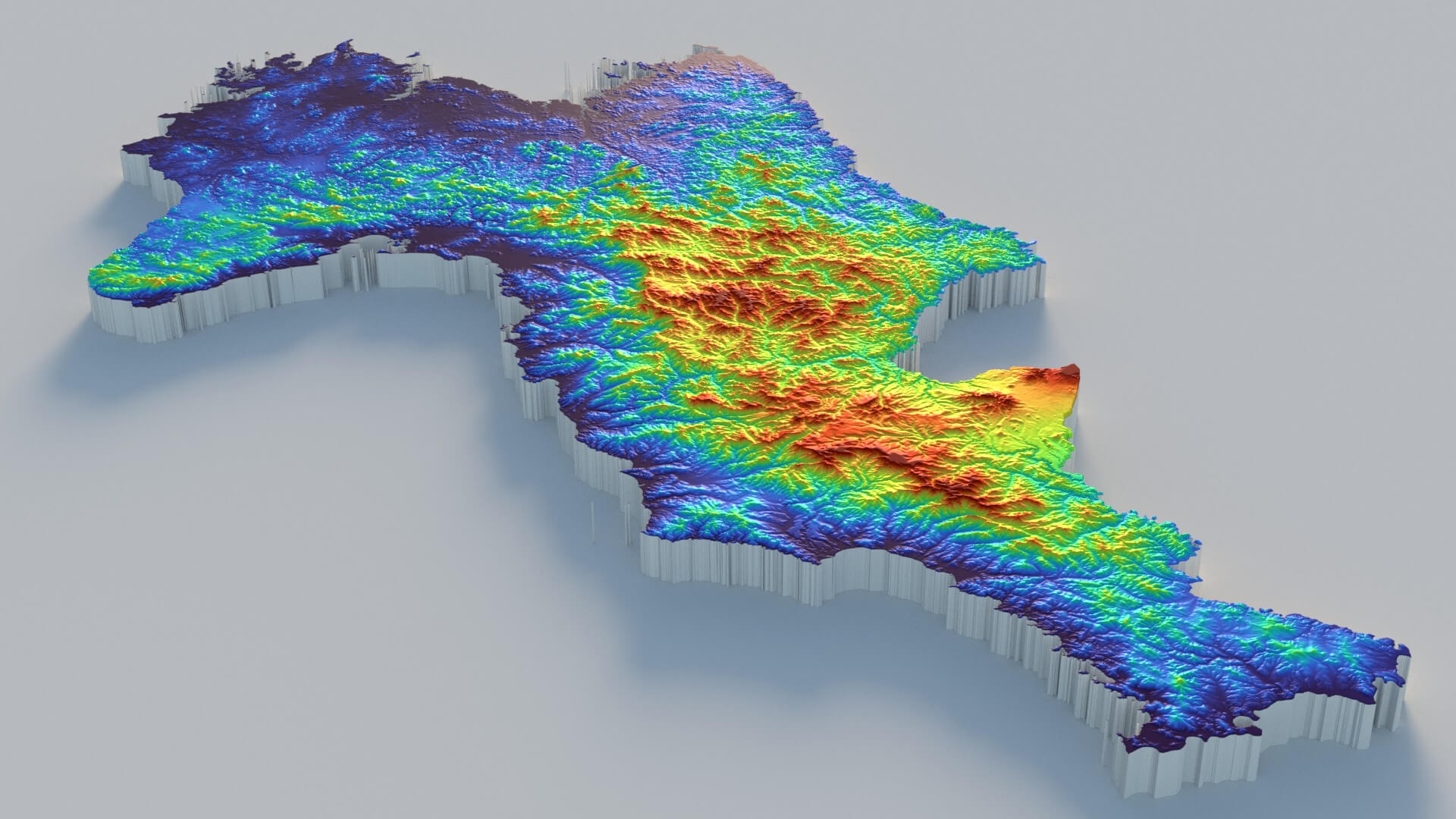 Korea Terrain Map - 3D Model by 3dstudio