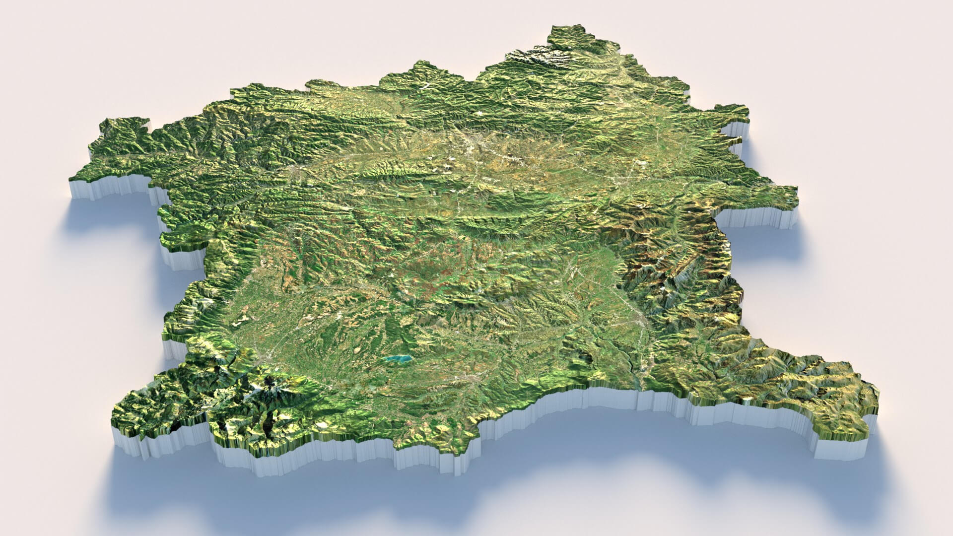 Kosovo Kosova Terrain Map - 3D Model by 3dstudio