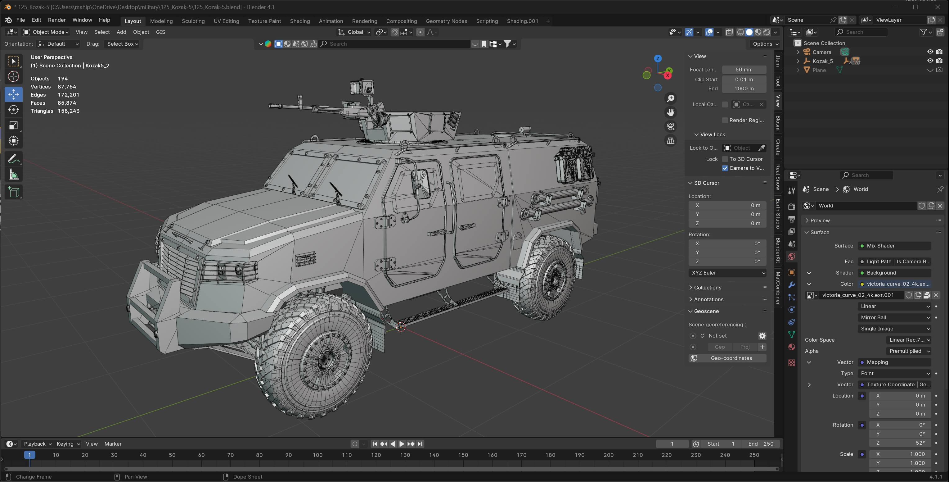 Kozak 5 Armored Personnel Carrier - 3D Model by 3dstudio