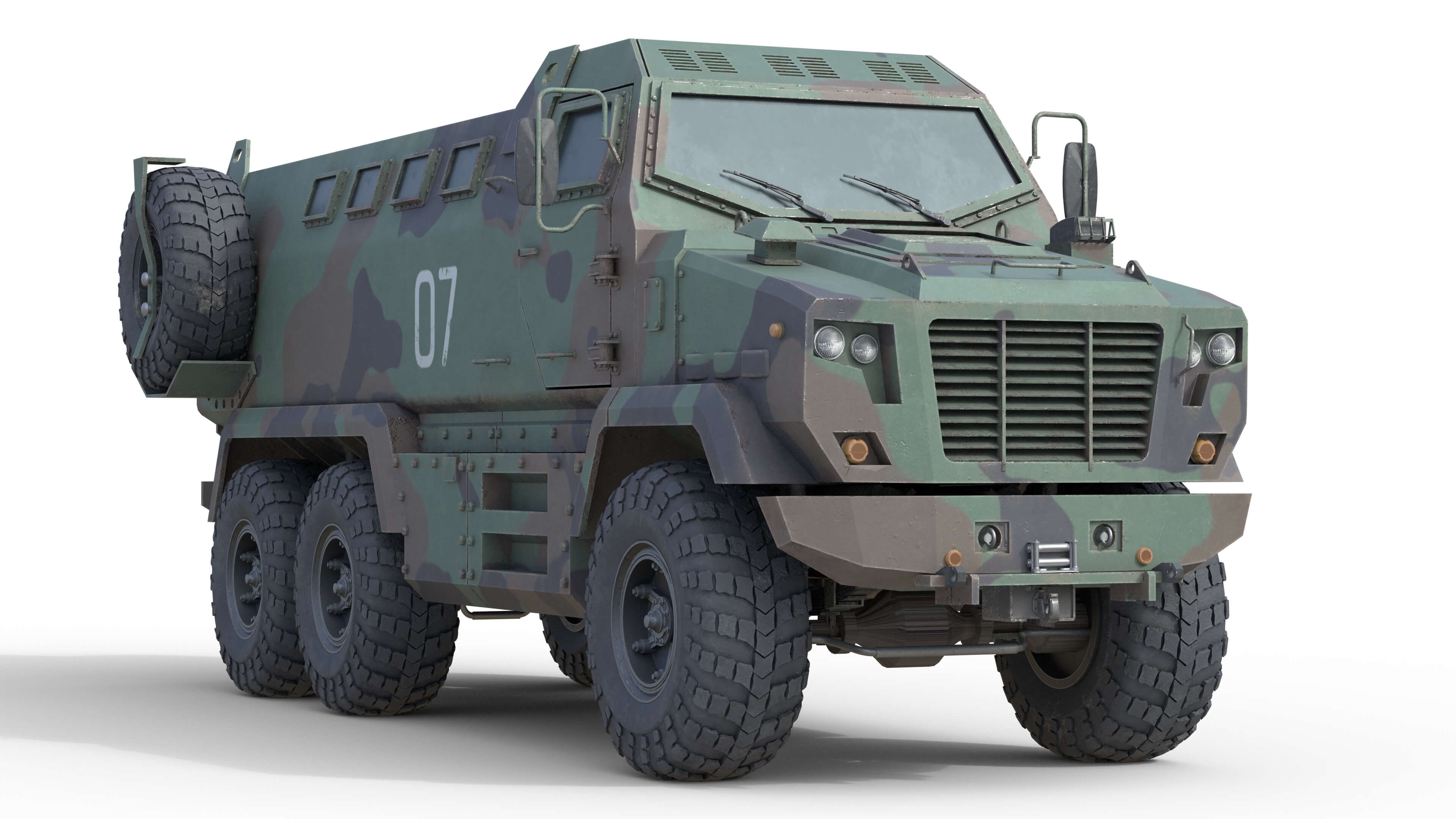 Kraz Shrek Military Vehicle - 3D Model by 3dstudio