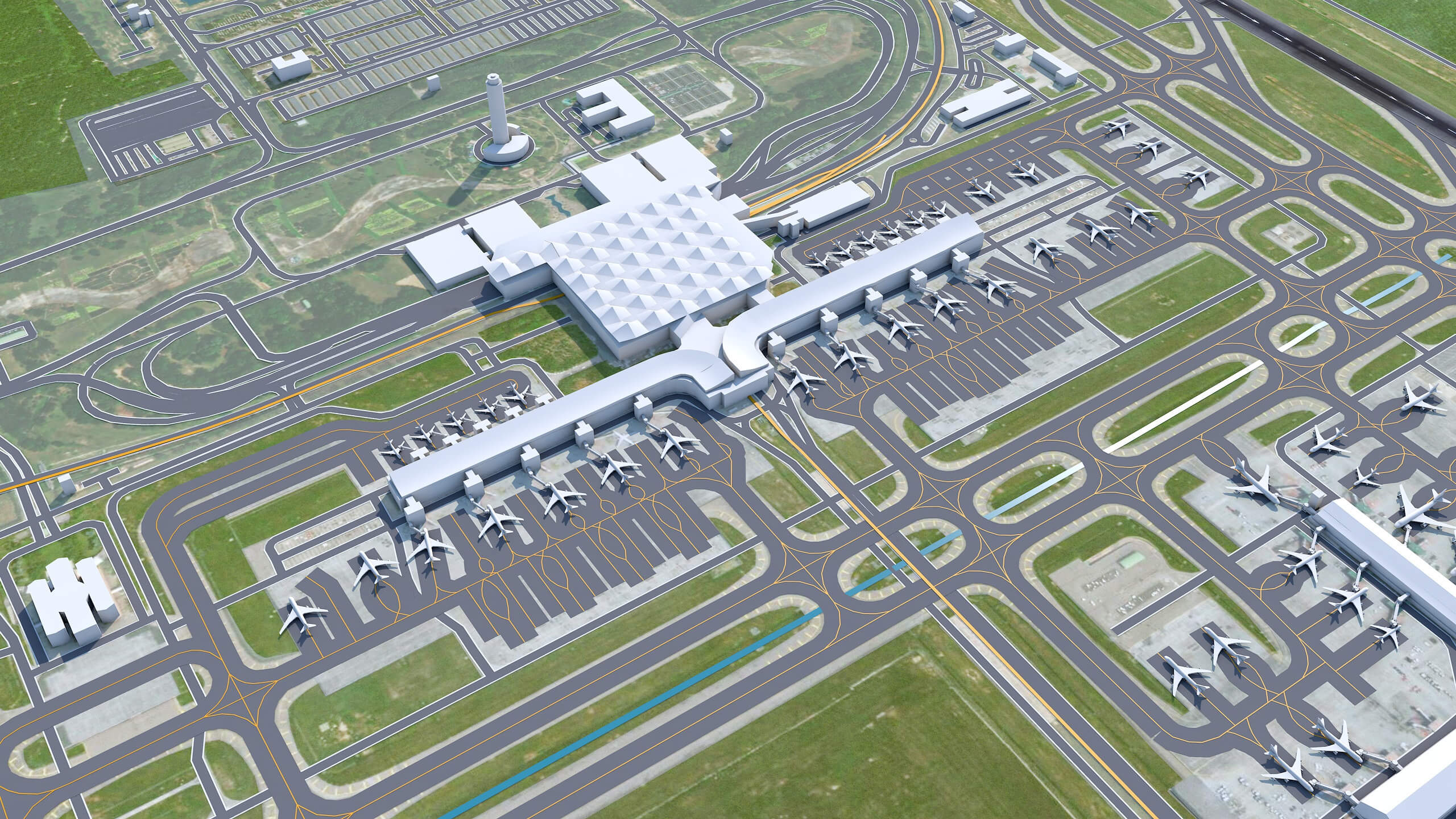 Kuala Lumpur Airport - 3D Model by 3dstudio