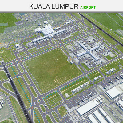 Kuala Lumpur Airport - 3D Model by 3dstudio