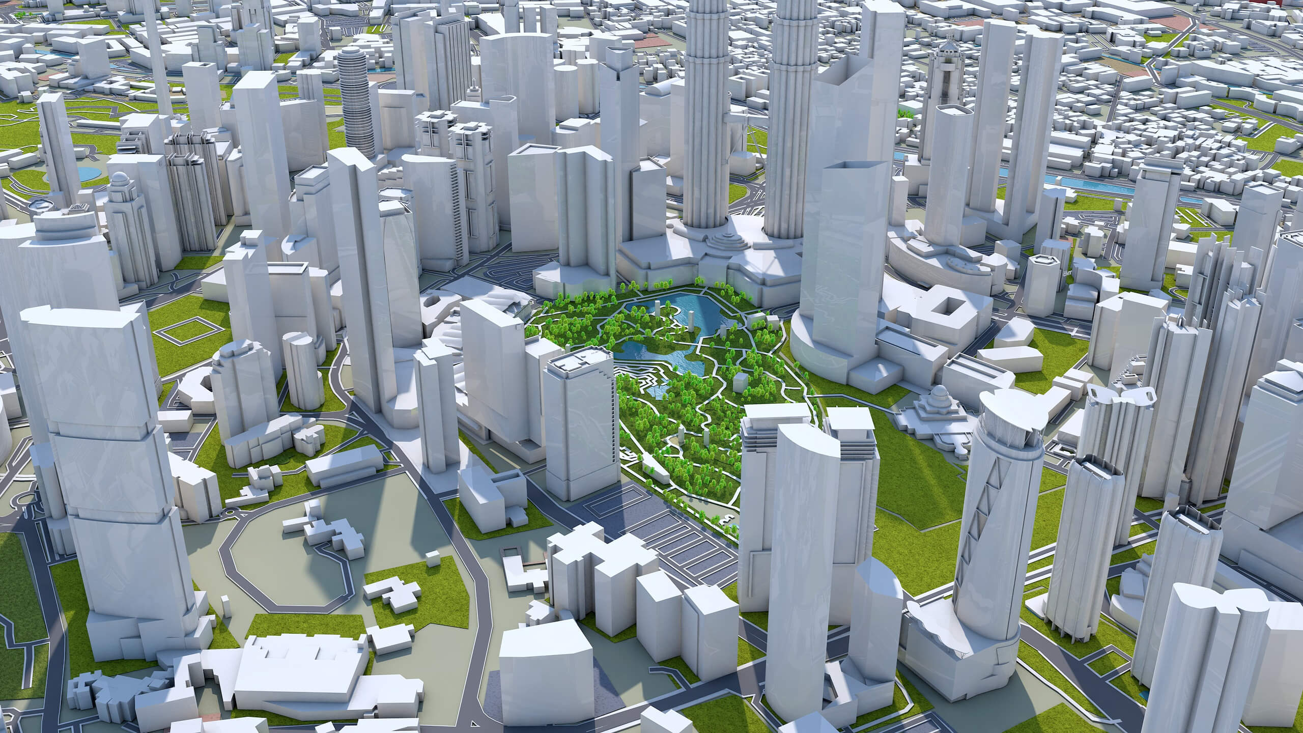 Kuala Lumpur Downtown Malaysia 7km - 3D Model by 3dstudio
