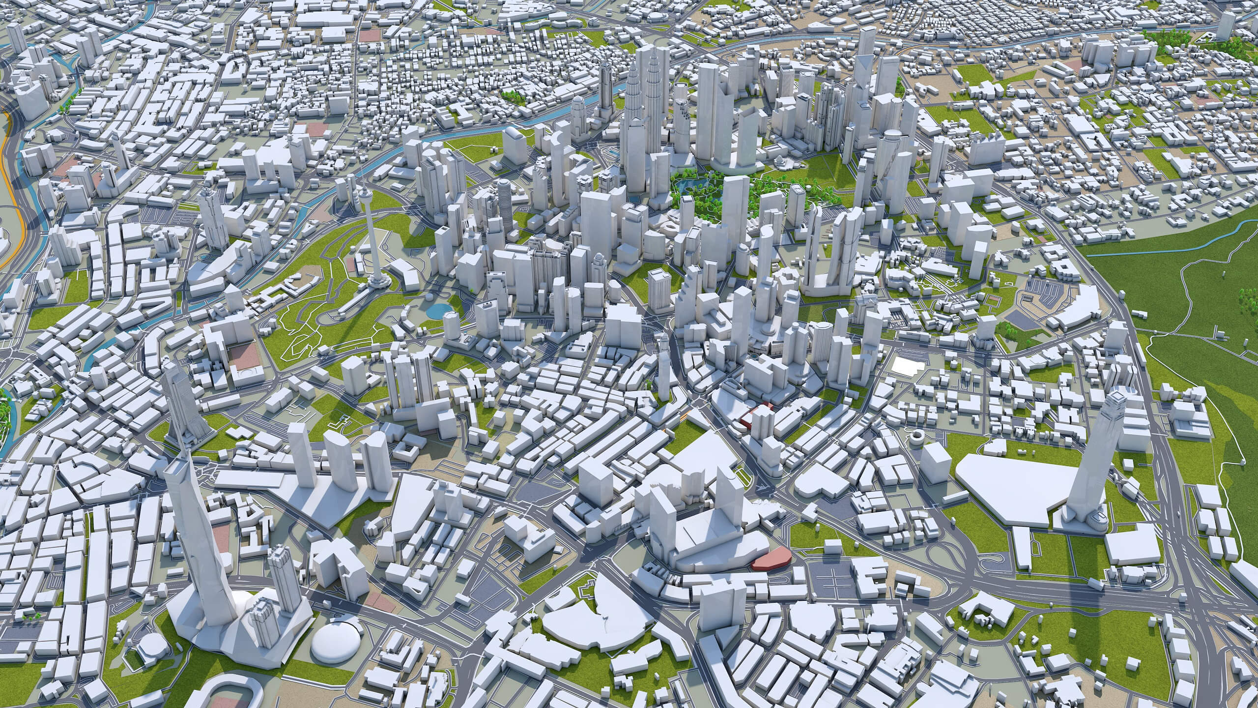Kuala Lumpur Malaysia 30km - 3D Model by 3dstudio