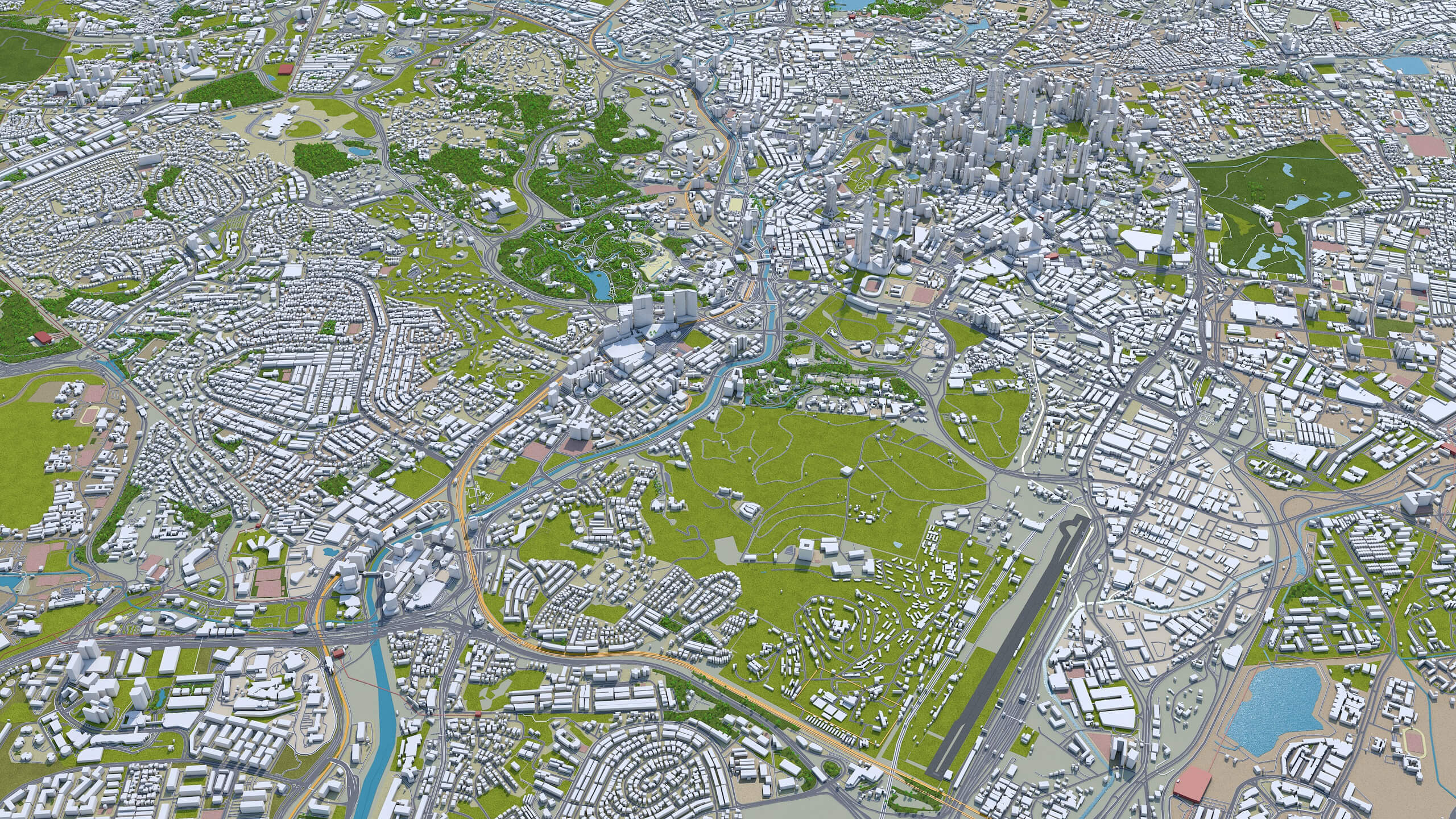 Kuala Lumpur Malaysia 30km - 3D Model by 3dstudio