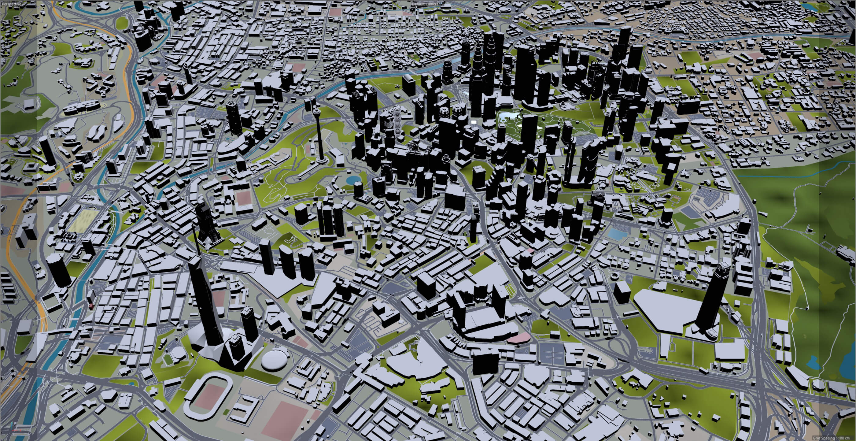 Kuala Lumpur Malaysia 30km - 3D Model by 3dstudio