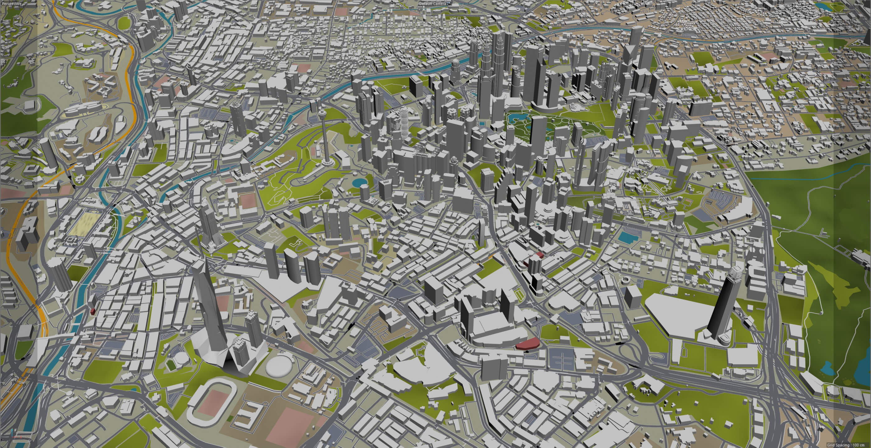 Kuala Lumpur Malaysia 30km - 3D Model by 3dstudio