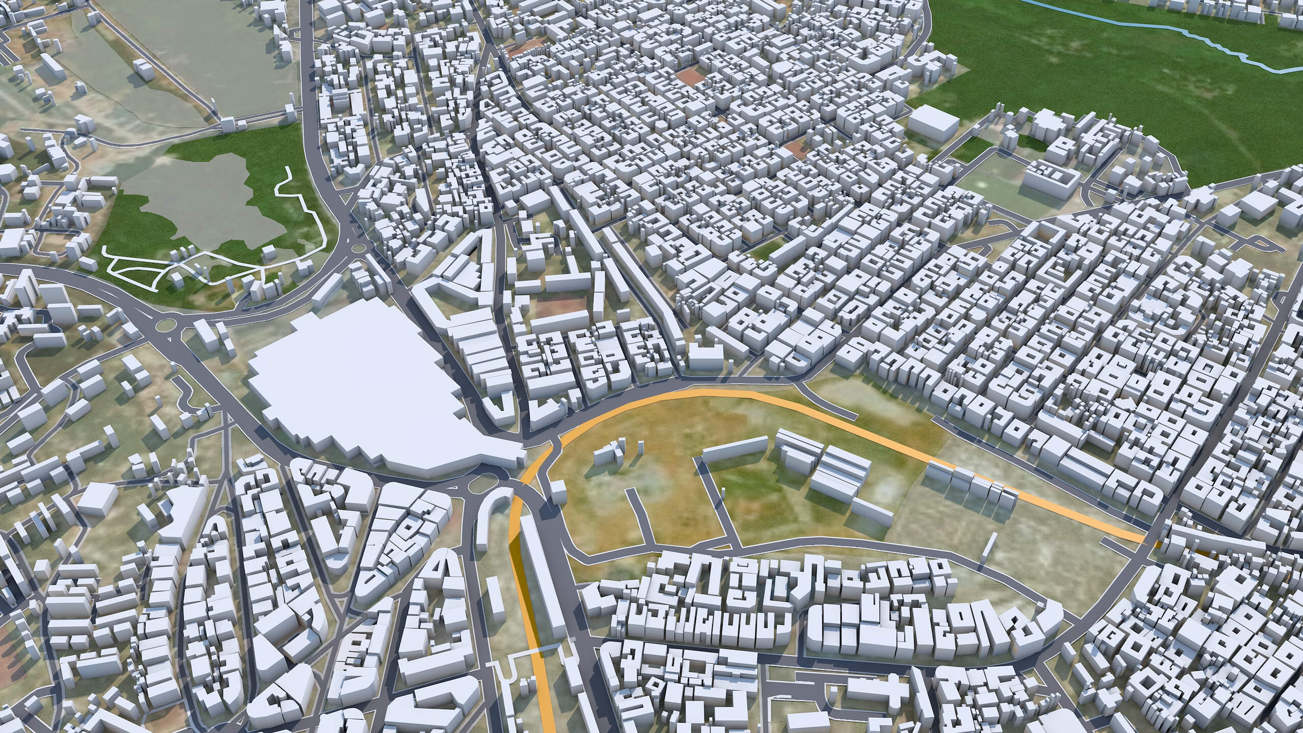 Kumasi City Ghana 3D Model 45km by 3dstudio