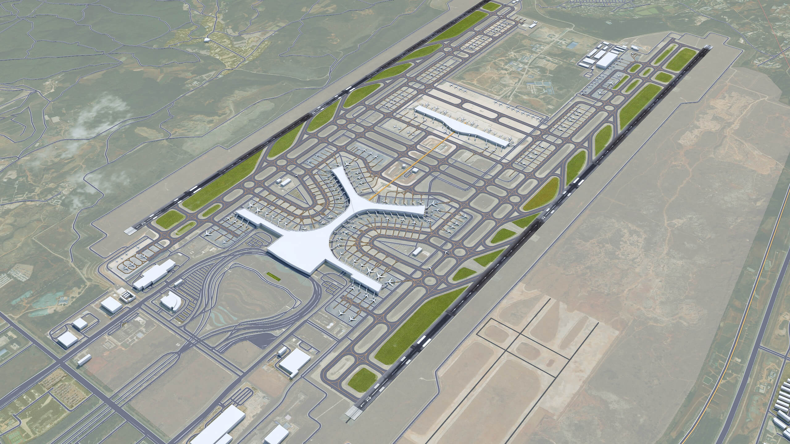 Kunming Changshui International Airport - 3D Model by 3dstudio