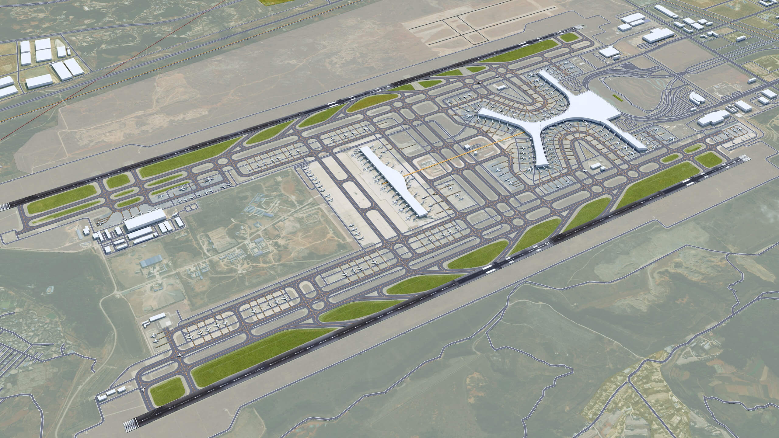 Kunming Changshui International Airport - 3D Model by 3dstudio