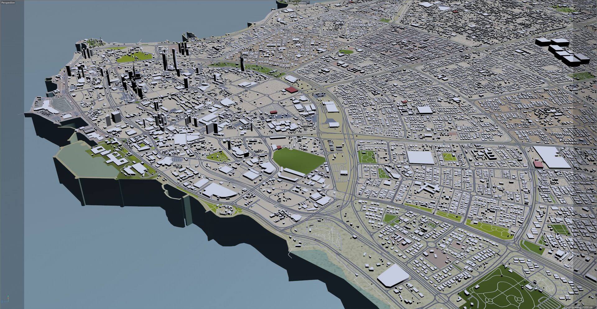 Kuwait Full City 200km - 3D Model by 3dstudio